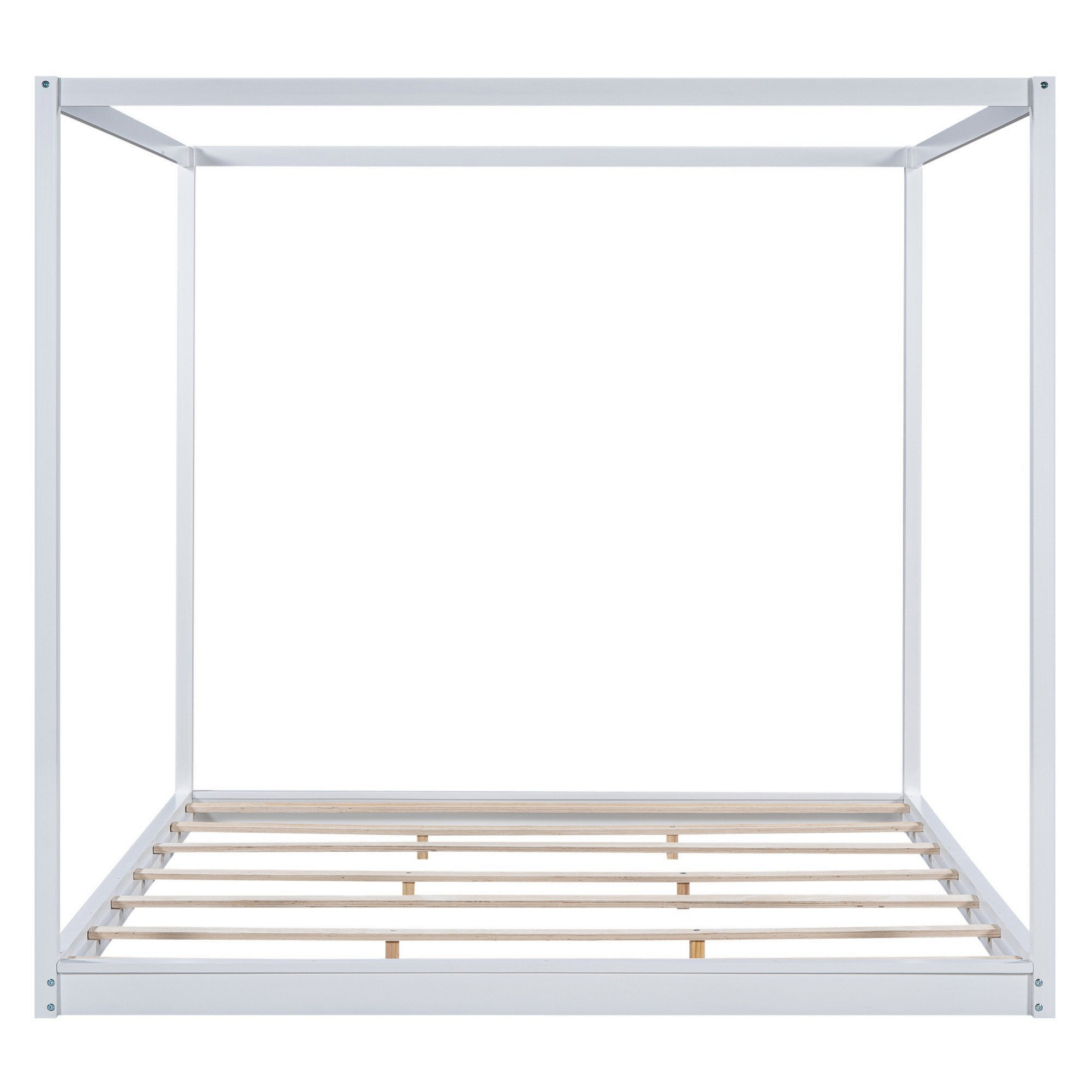 Lark Manor Stylish Canopy Platform Bed with Slats for Bedrooms ...