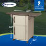 Suncast Portable Dry Rein Outdoor Serving and Grilling Prep Station ...