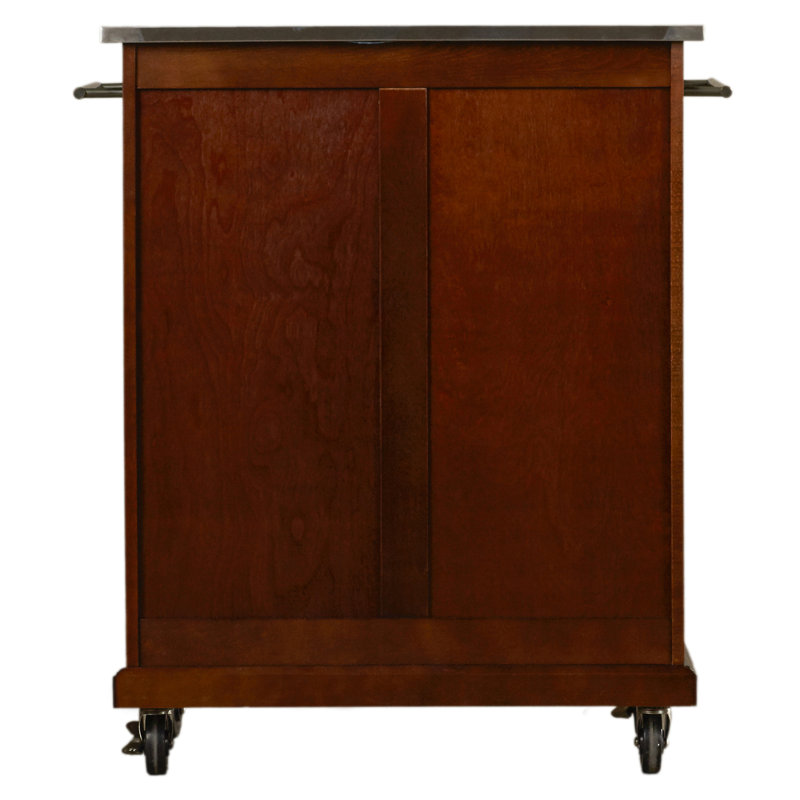 Three Posts™ Hedon Kitchen Cart with Stainless Steel Top & Reviews ...