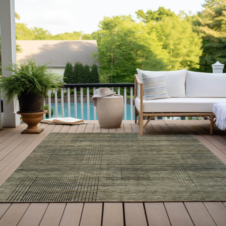 Langley Street Malchow Washable Striped Indoor / Outdoor Rug | Wayfair