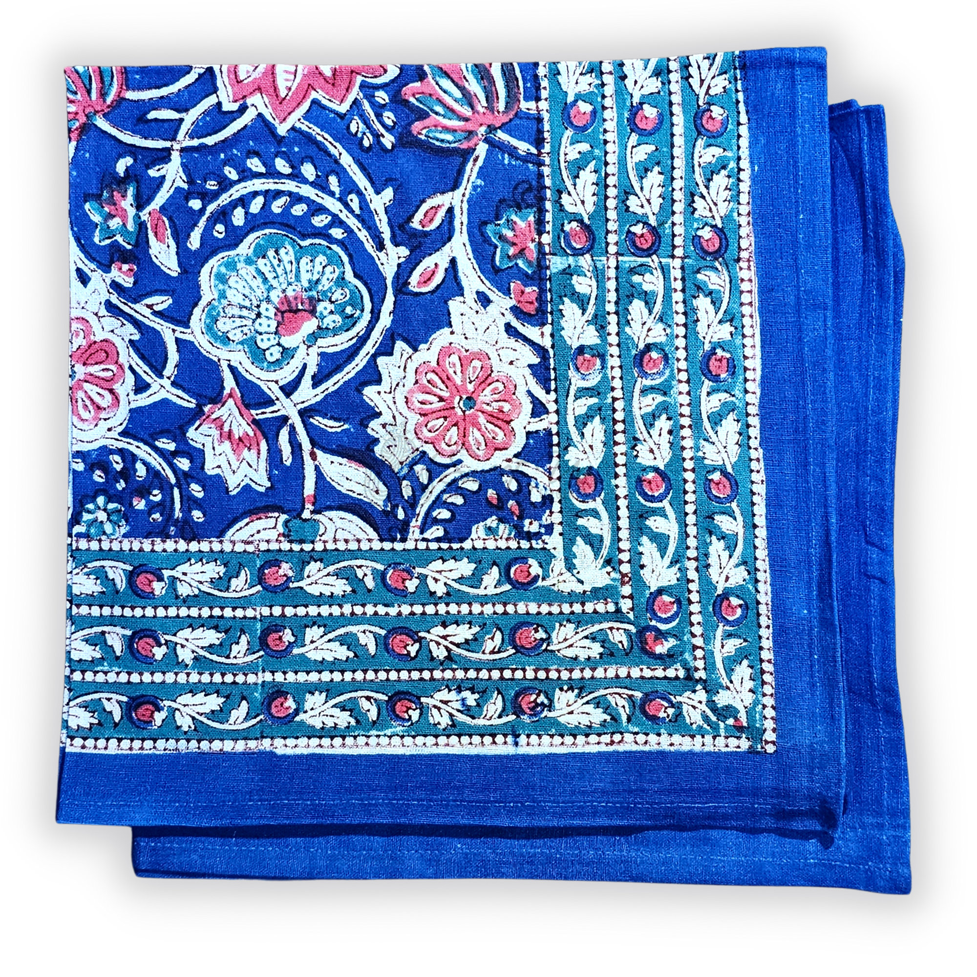 Charlton Home® Donicia Floral Square Set of Four Cotton Napkins | Wayfair