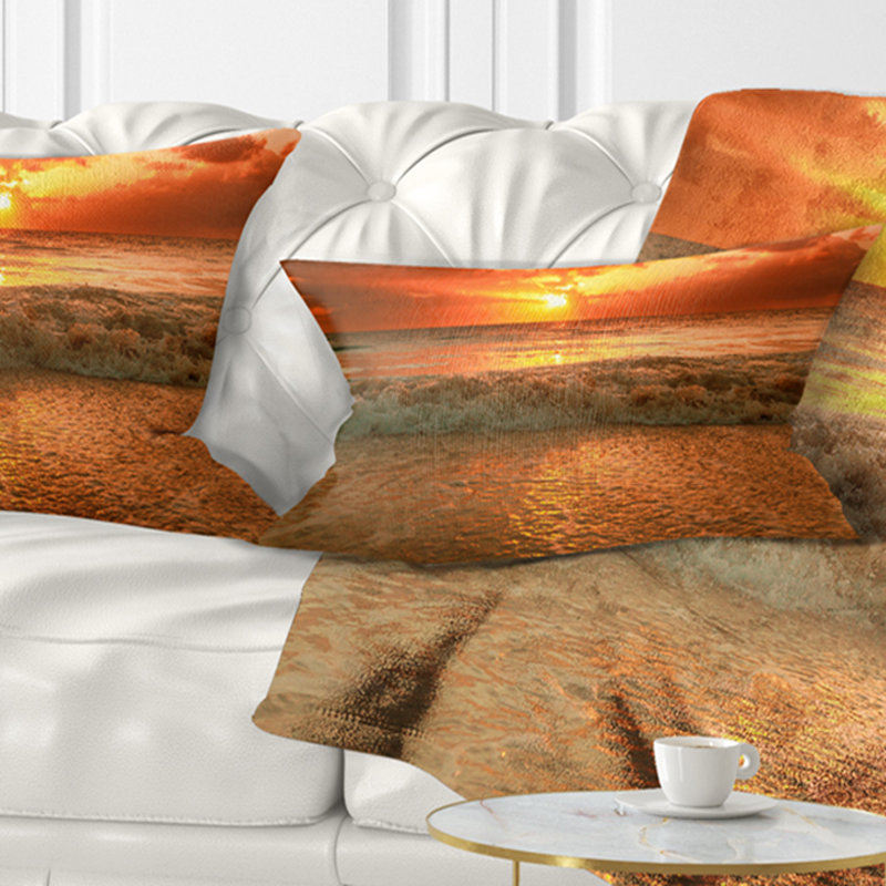 Design Art Seascape Amazing Beauty of Sun Reflection in Sea Lumbar ...