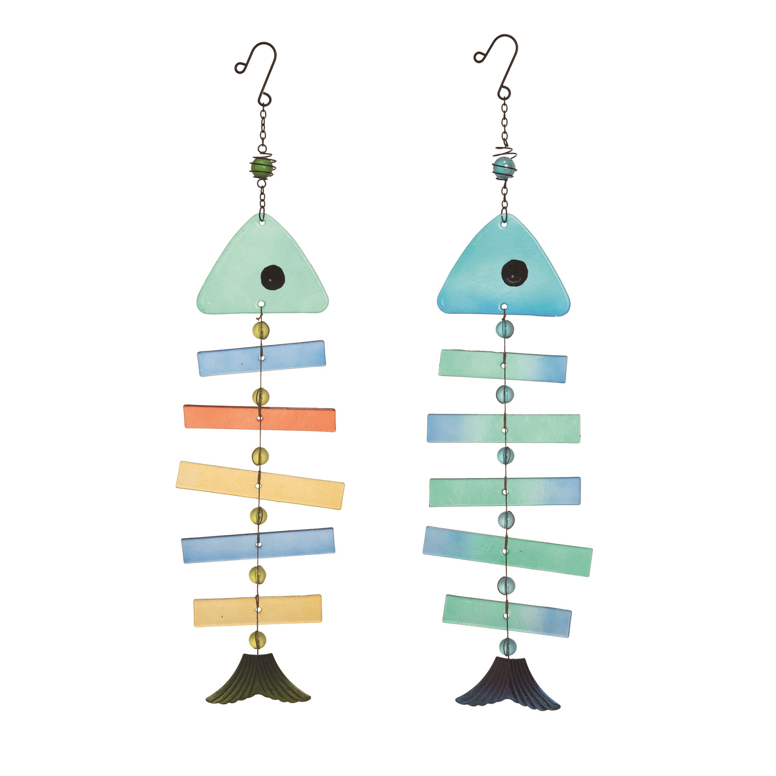 Beachcrest Home Glass Fish Bone Decor Set of 2 Spring Home Decorations ...