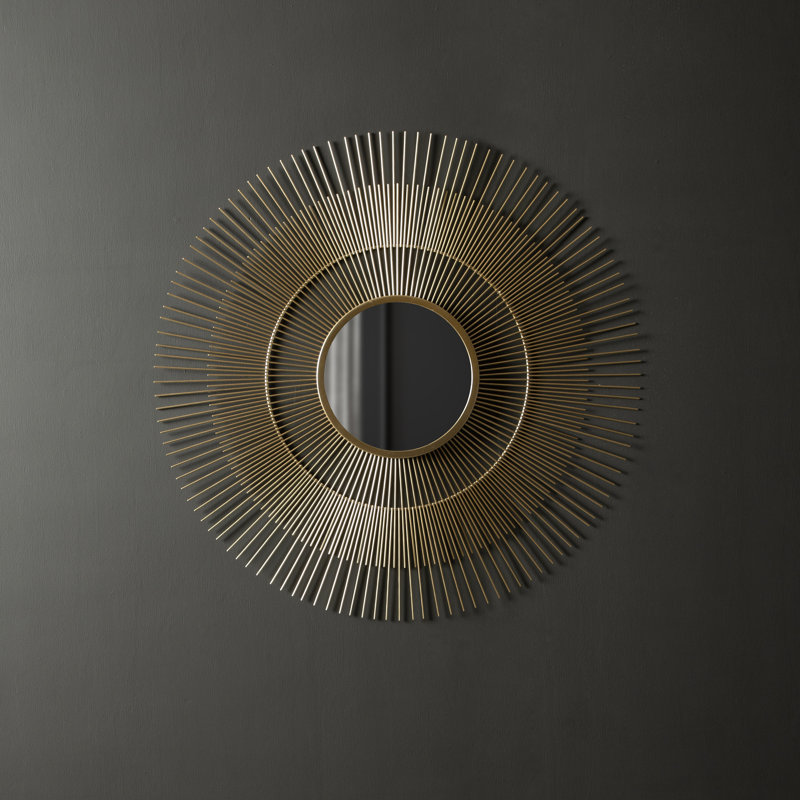 Mercer41 Round Decorative Sunburst Wall Mirror | Wayfair
