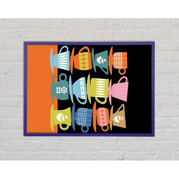 Ophelia & Co. Retro Tea Cups - Single Picture Frame Art Prints ...