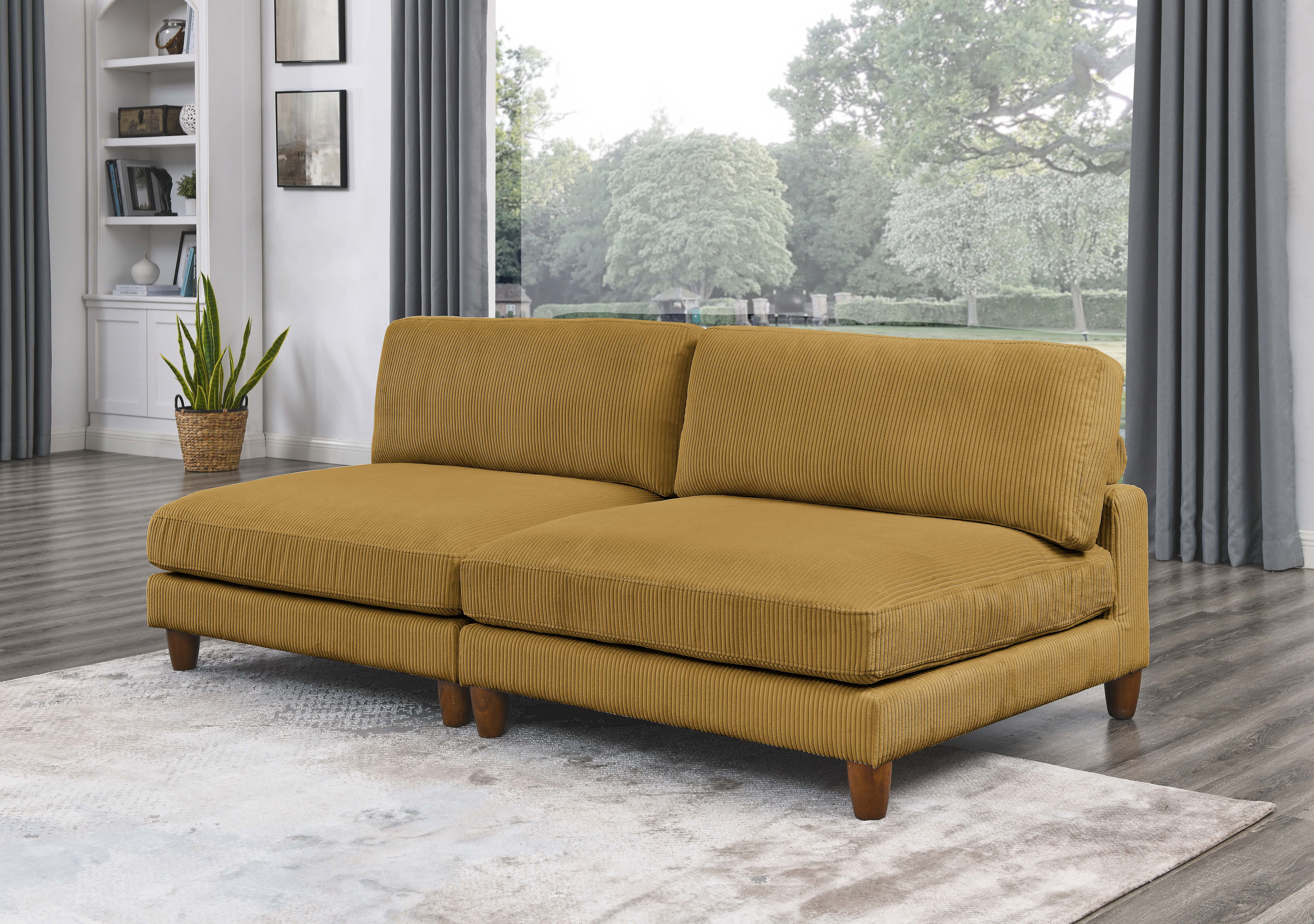 Latitude Run® Ritzman 89" Armless Modular Loveseat & Reviews | Wayfair