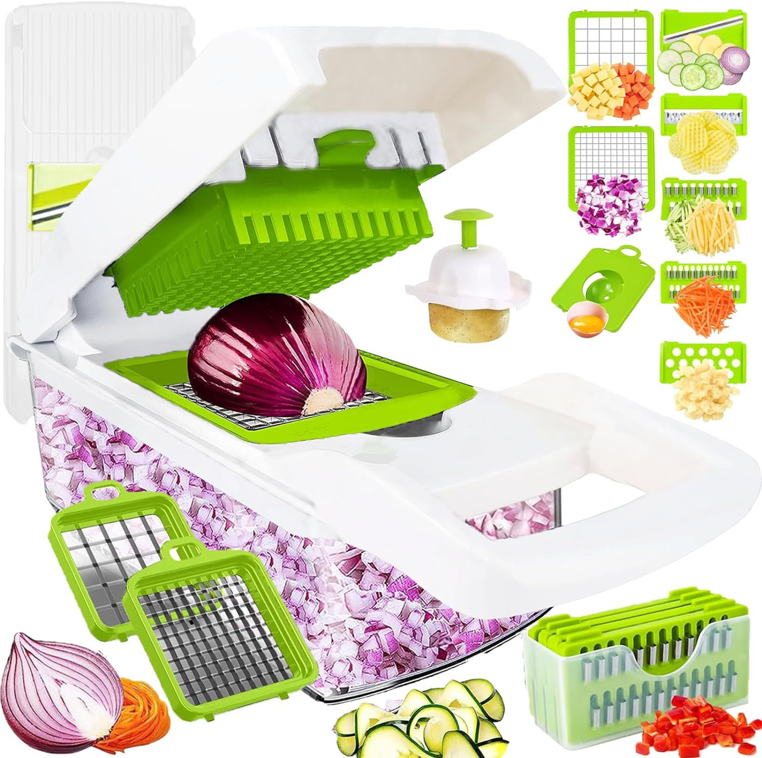 Anadea 16-In-1 Vegetable Chopper, Mandoline Slicer, Veggie Chopper ...