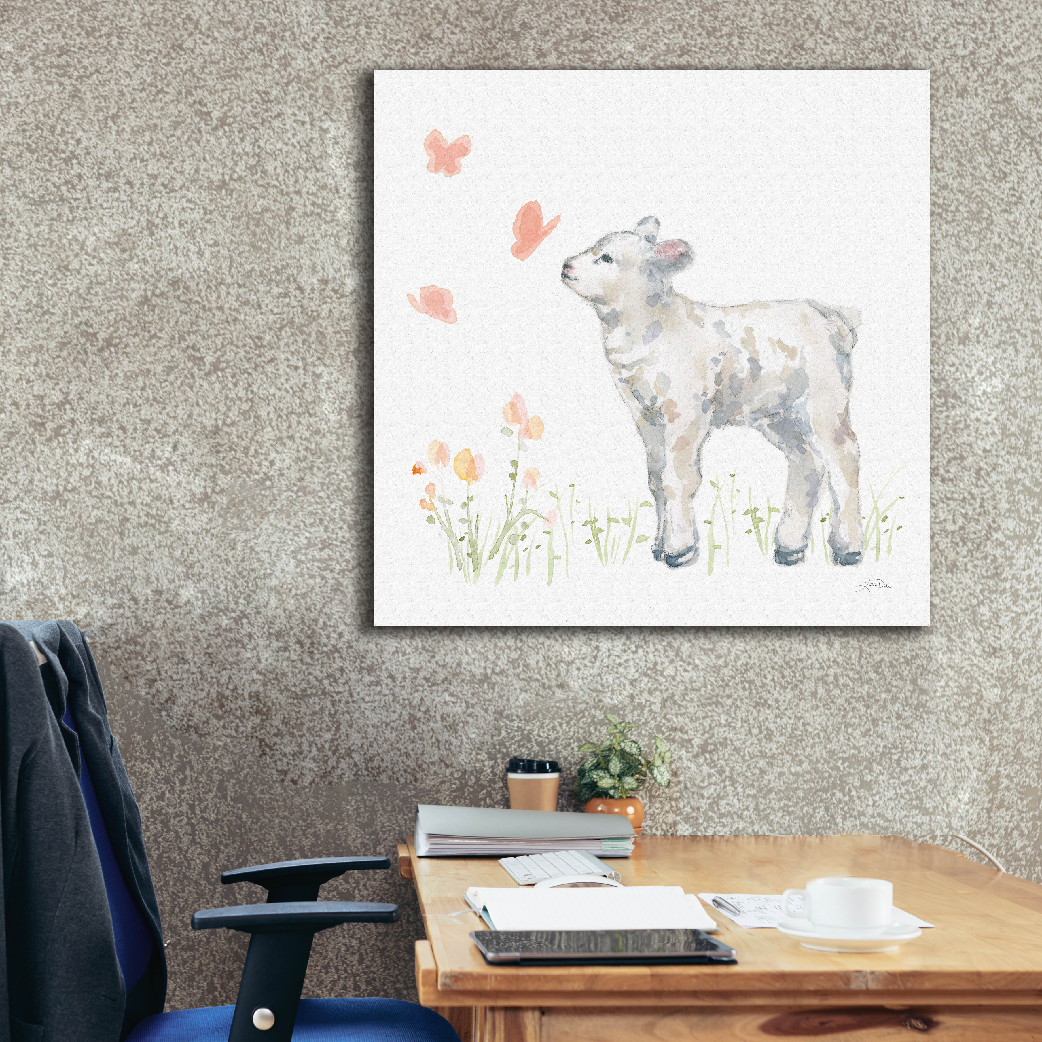 August Grove® Spring Lamb 4' by Katrina Pete Canvas Wall Art, 37" x 37 ...