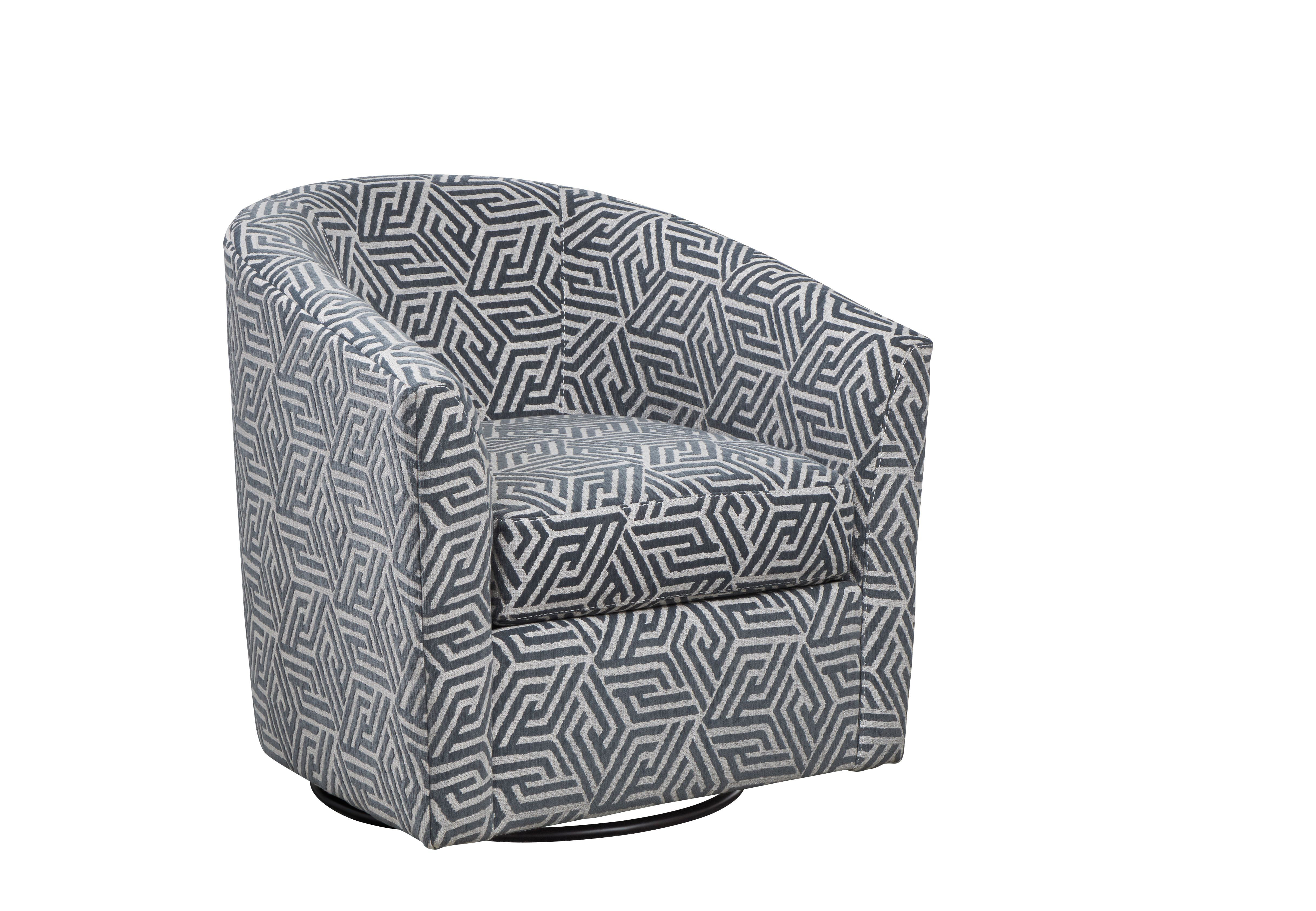 Wade Logan Arqile 32" W Polyester Swivel Barrel Chair - Wayfair Canada