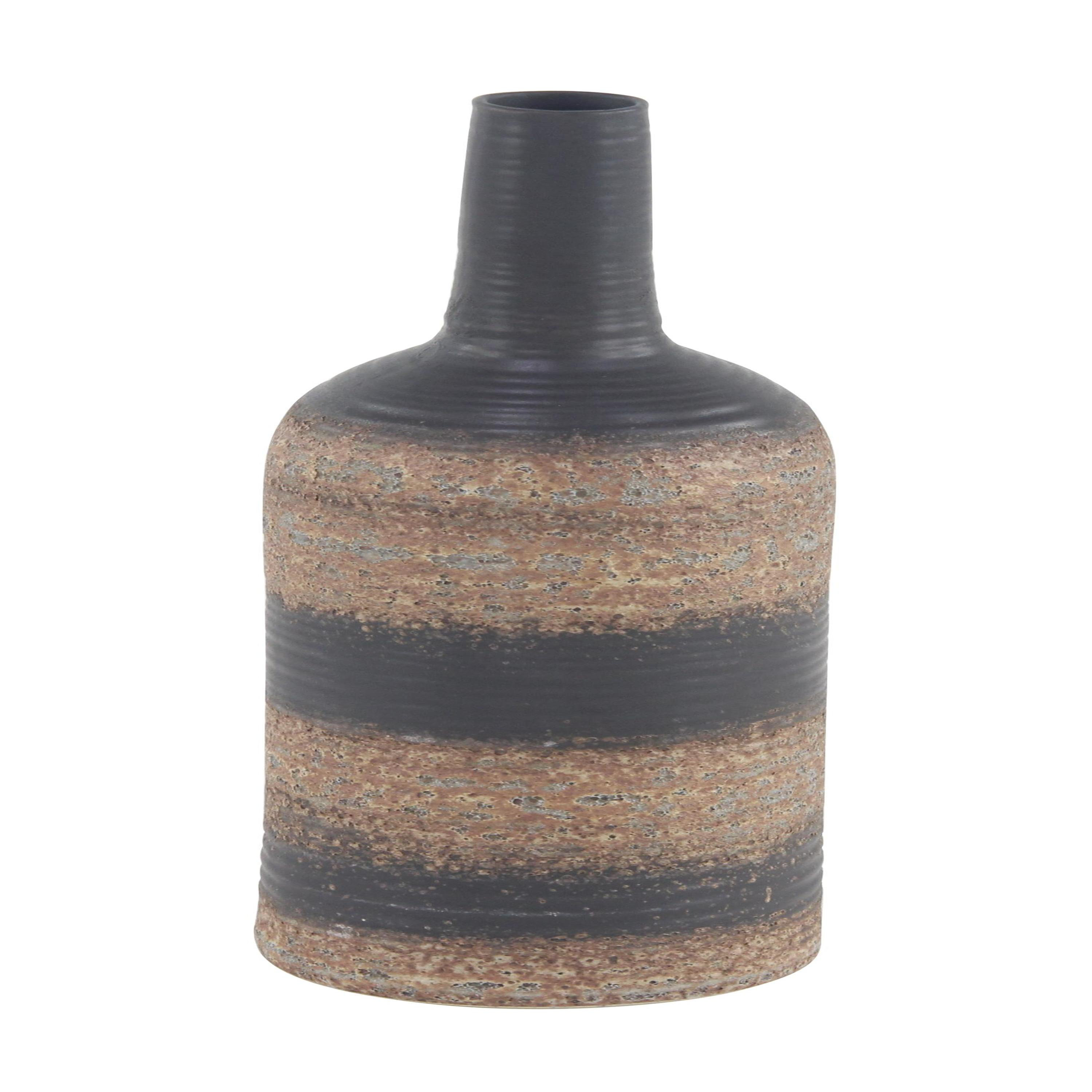 Cole & Grey Traditional 18 X 6 Inch Bottle-Shaped Stoneware Vase | Wayfair