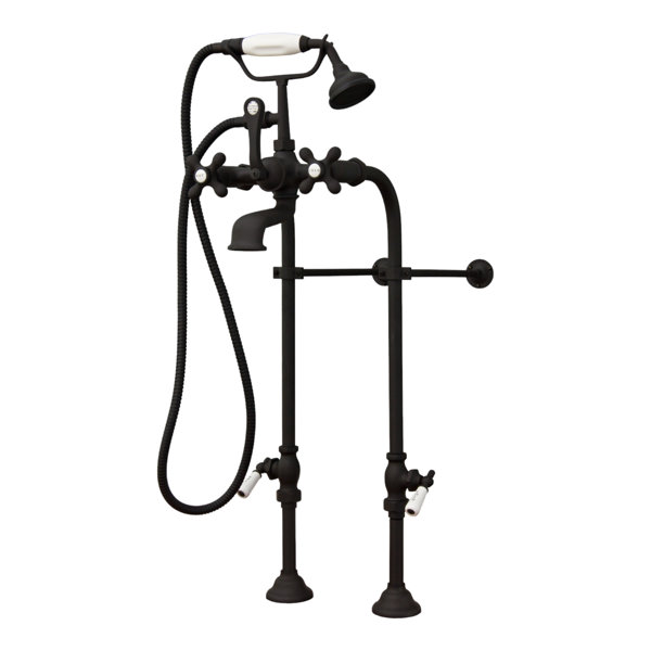 Strom Living P0975 Exposed Freestanding Tub Filler Faucet with Handheld ...