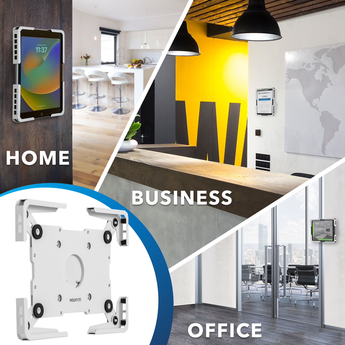 Mount-it Universal Tablet Wall Mount With Most 9.7" To 13" Tablets ...