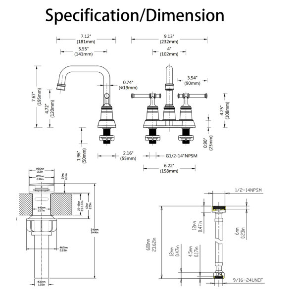 Rainlex Centerset 2-handle Bathroom Faucet with Drain Assembly ...
