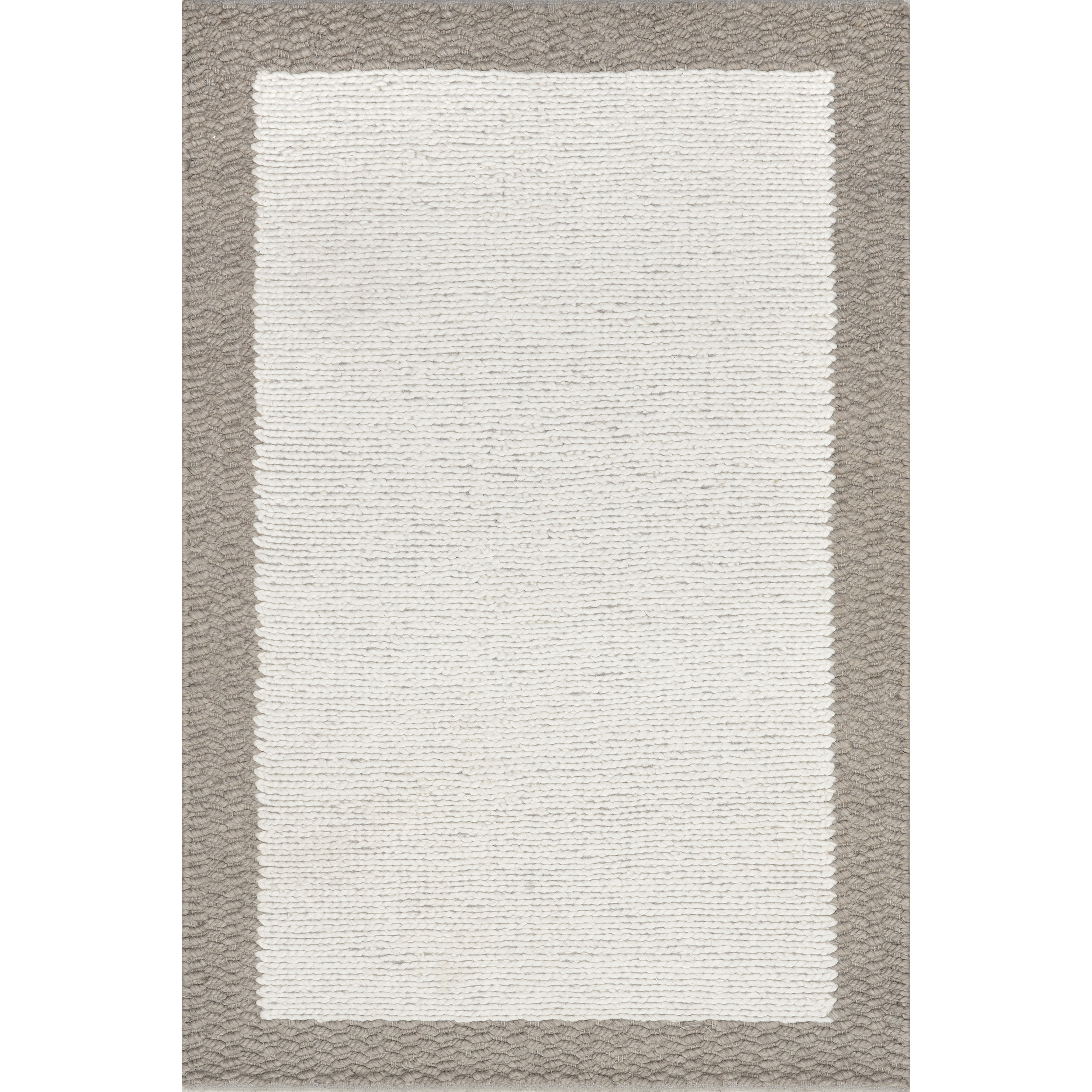 Highland Dunes Aster Chunky Knit Wool Area Rug | Wayfair