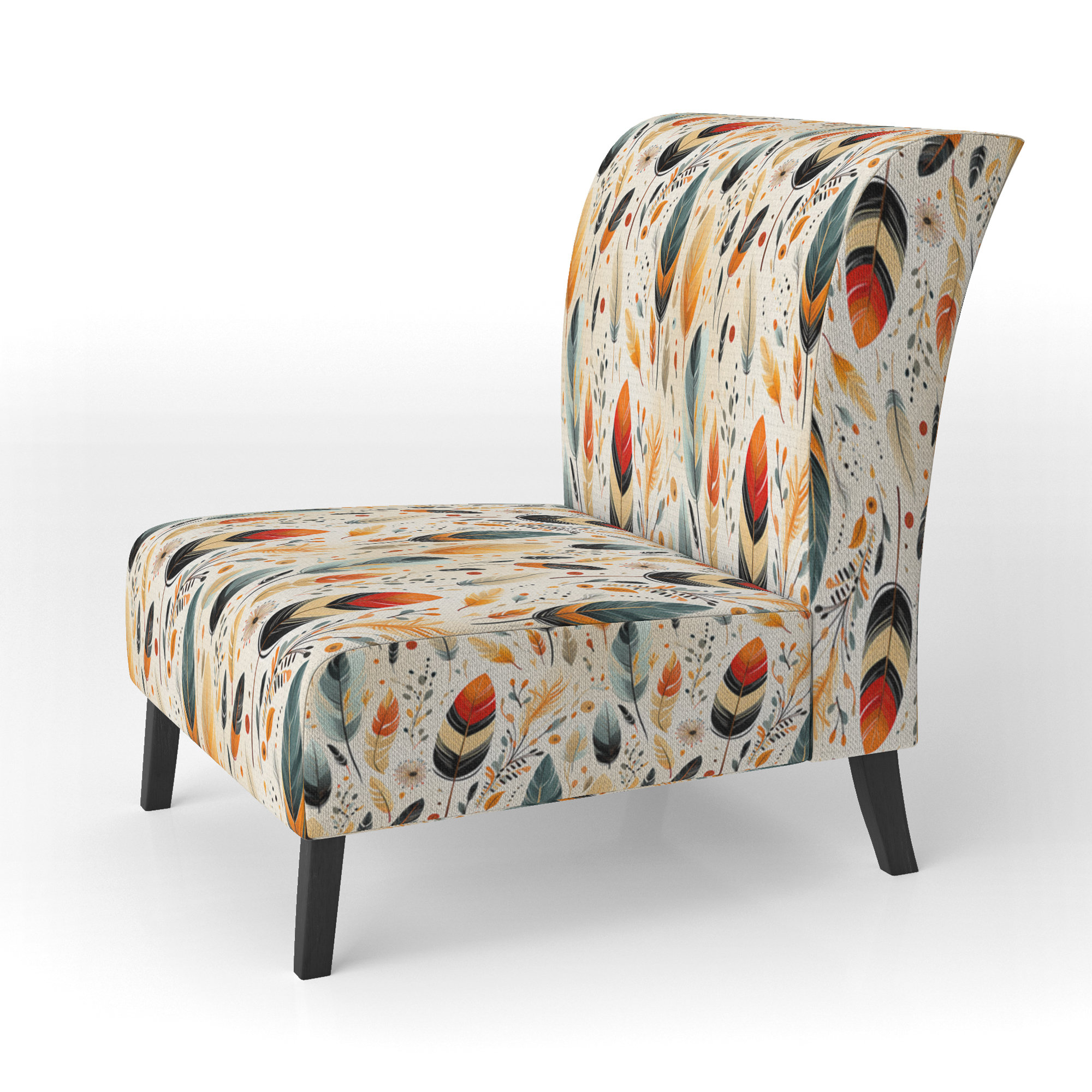 Dakota Fields Artistic Nomad Boho Pattern Earth Tones I - Upholstered Bohemian & Eclectic Accent ...