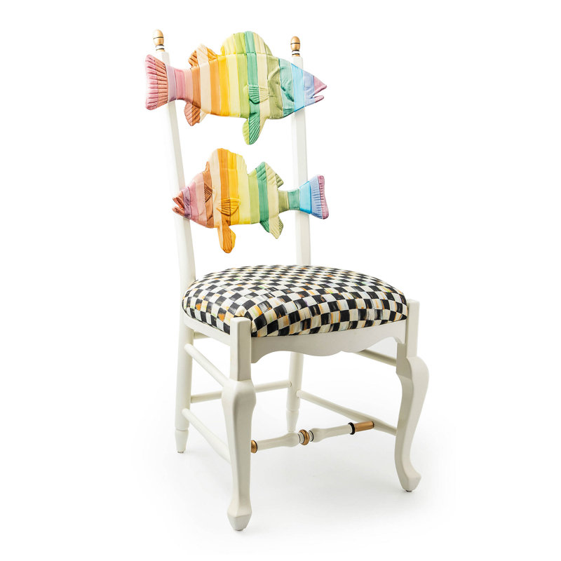 MacKenzie-Childs Rainbow Fish Chair | Wayfair