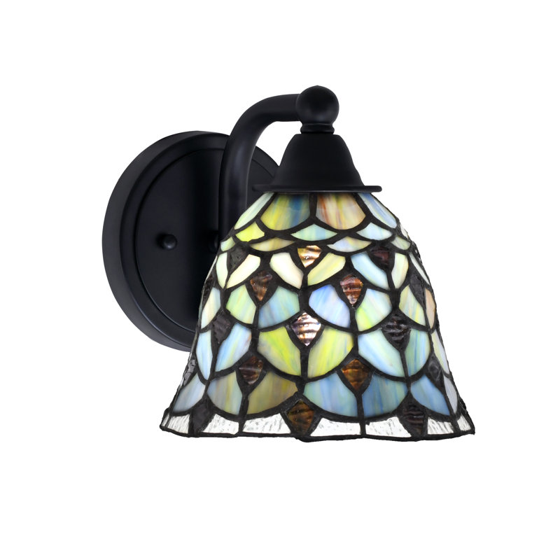 Toltec Lighting Paramount Wall Sconce Shown In Matte Black Finish With ...