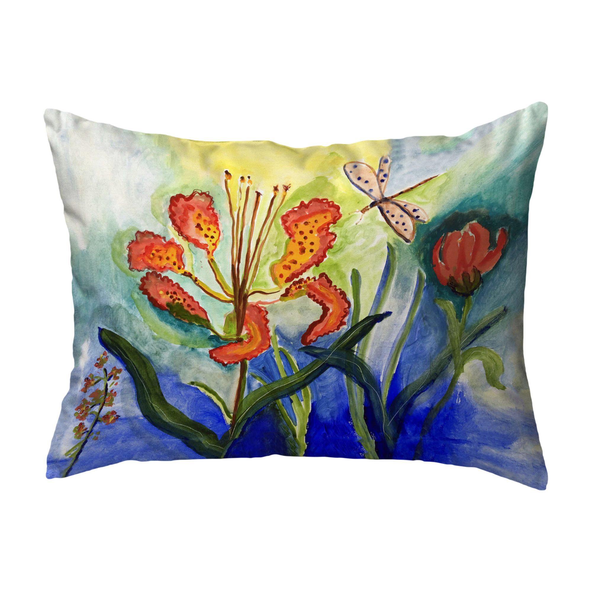 Betsy Drake Interiors Tiger Lily Noncorded Indoor/Outdoor Pillow | Wayfair