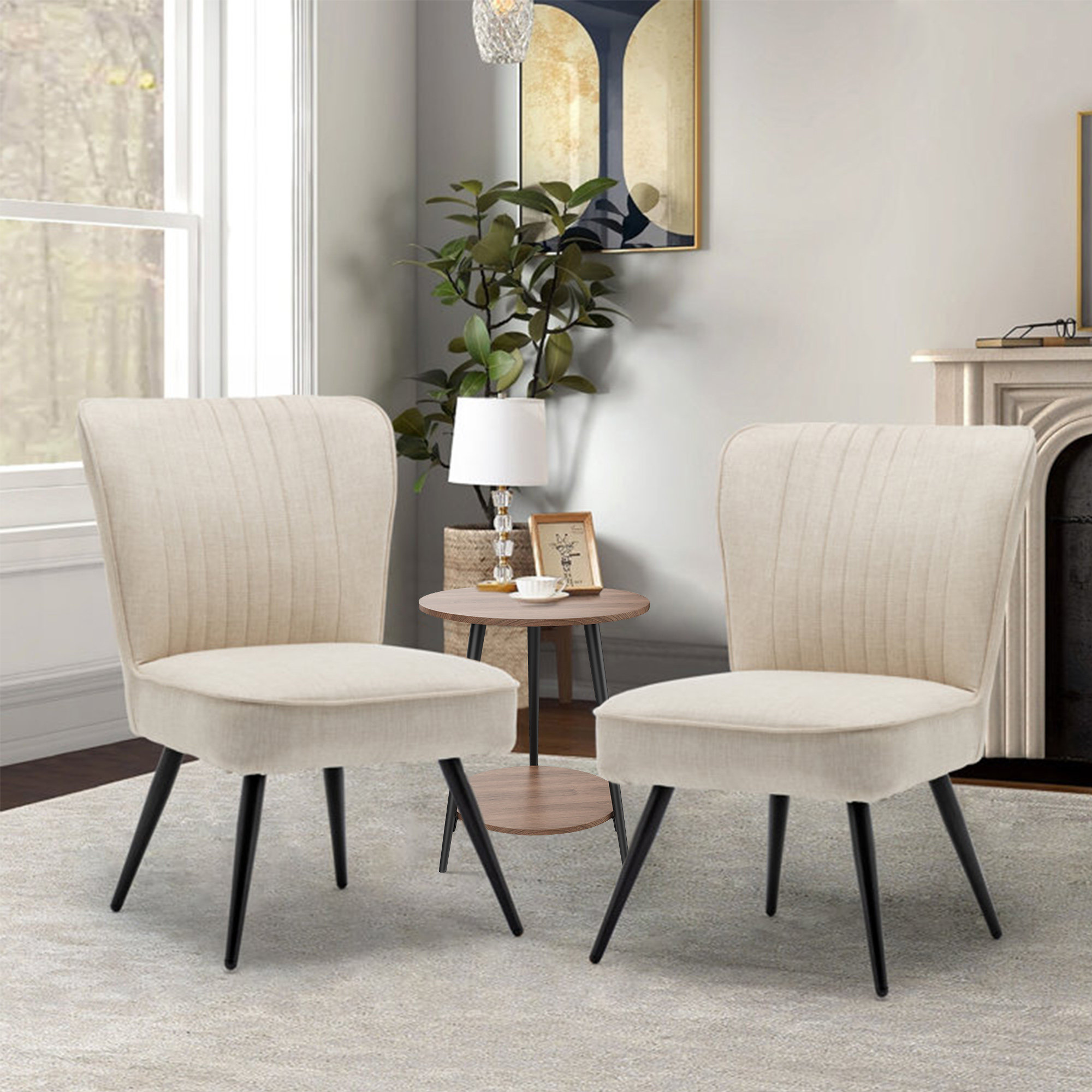 Latitude Run® Allicyn 57.91Cm Wide Linen Slipper Chair & Reviews ...
