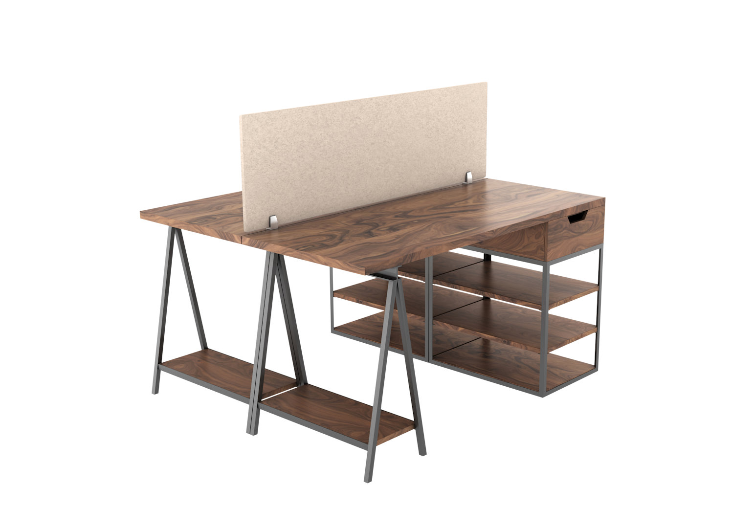 OBEX Mounted Acoustical Desk Privacy Panel & Reviews - Wayfair Canada