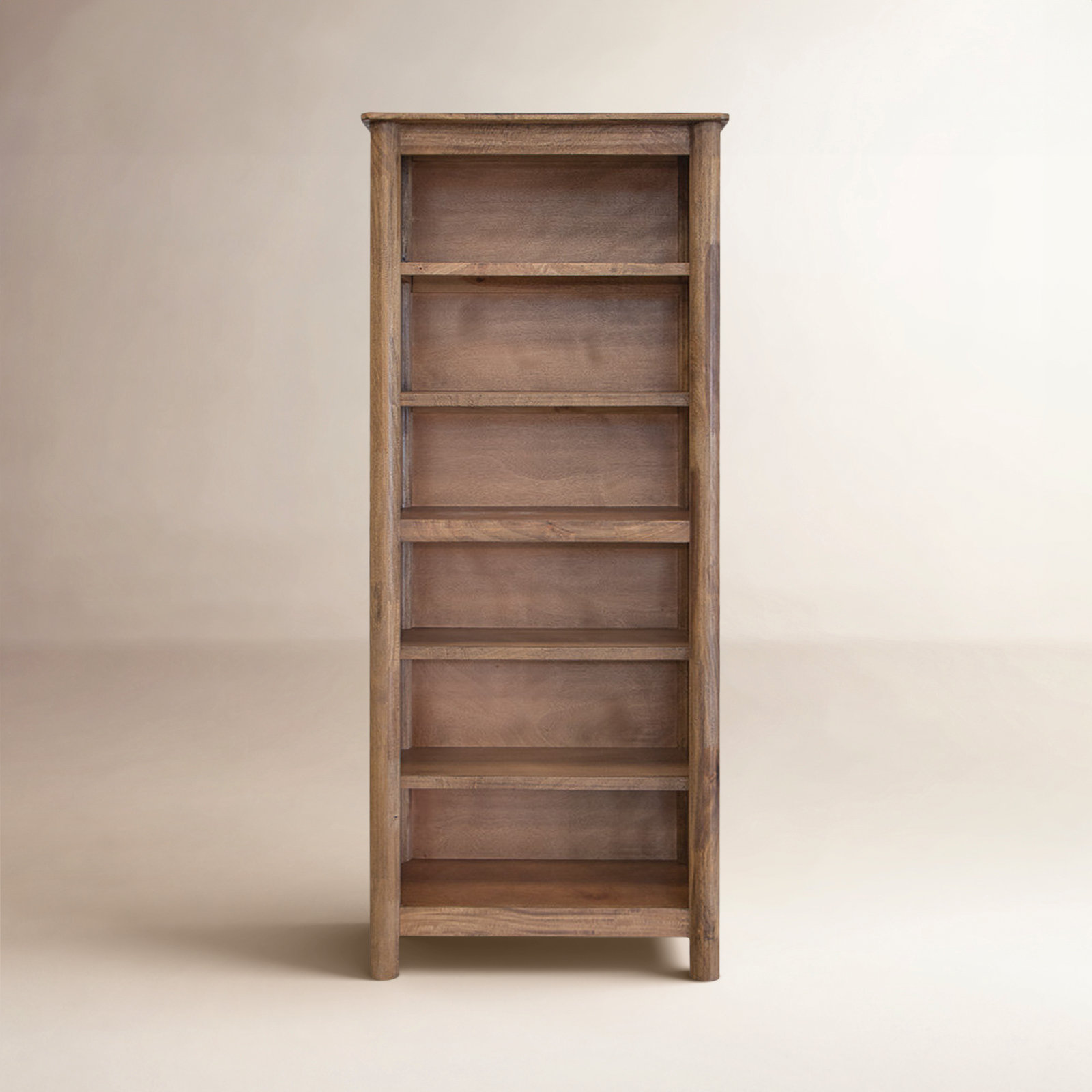 Birch Lane™ Lorna Rustic 94" Tall Bookcase Wall With Ladder, Storage ...