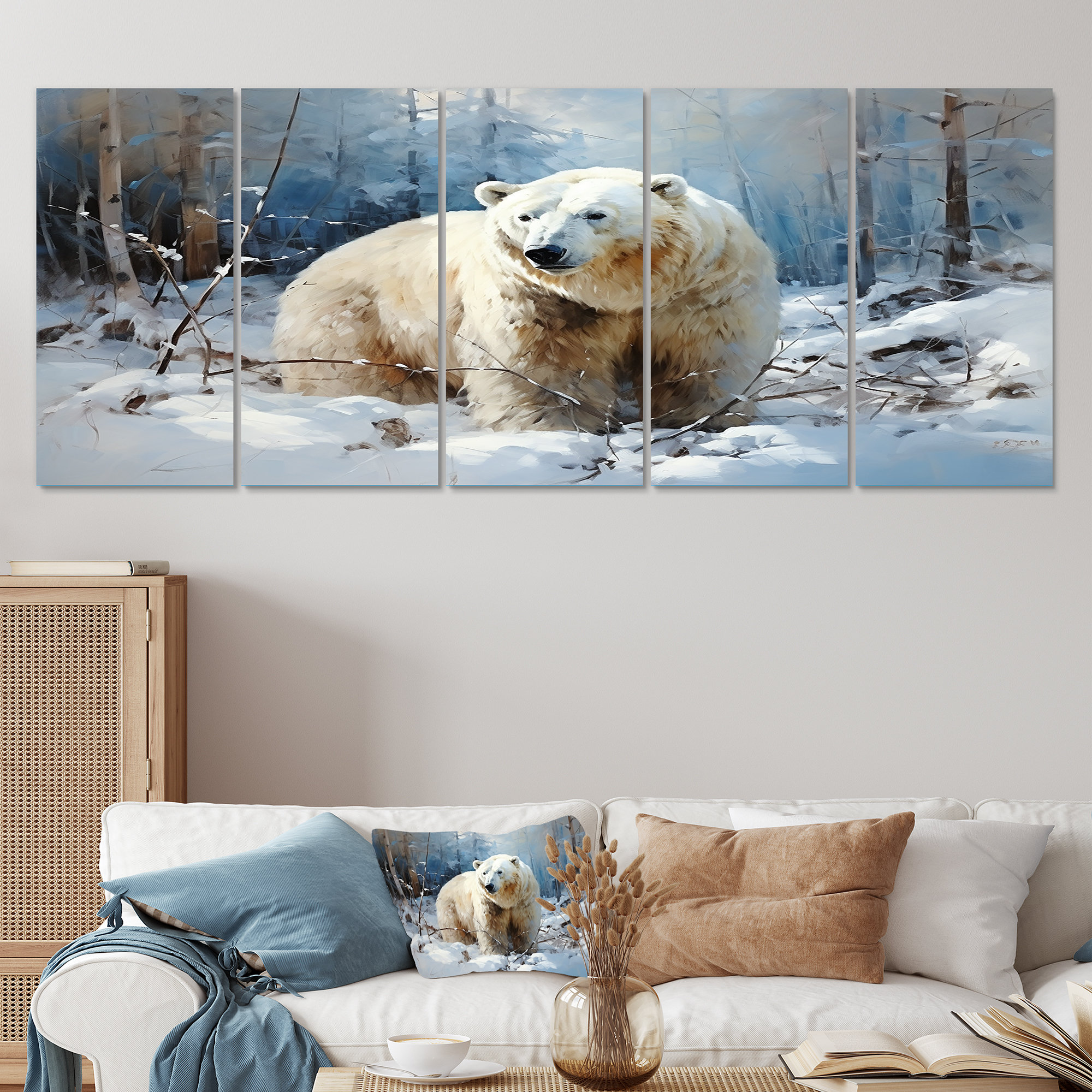 Astoria Grand " Polar Bears Arctic Solitude II 5 Piece Art " 5 - Pieces ...