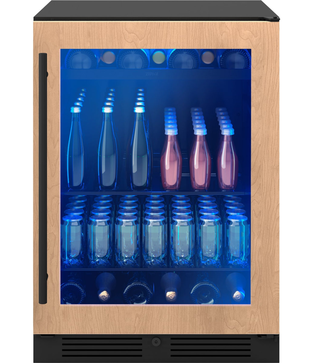 Zephyr Presrv 24" 7-Bottle and 108-Can Single Zone Panel-Ready Beverage ...