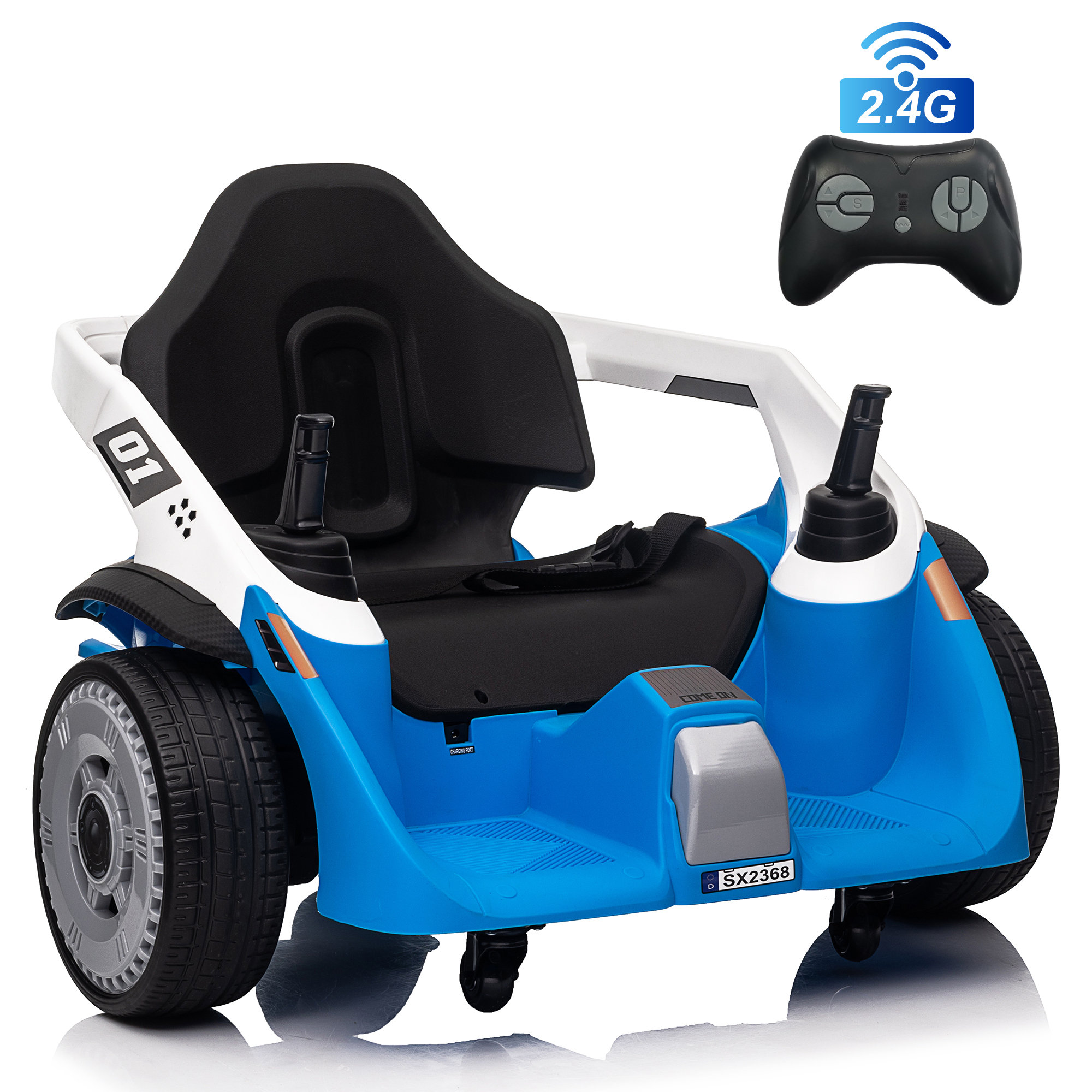 JOYRACER 24V Electric Ride on Bumping Car Toy W/Parent Remote Control ...