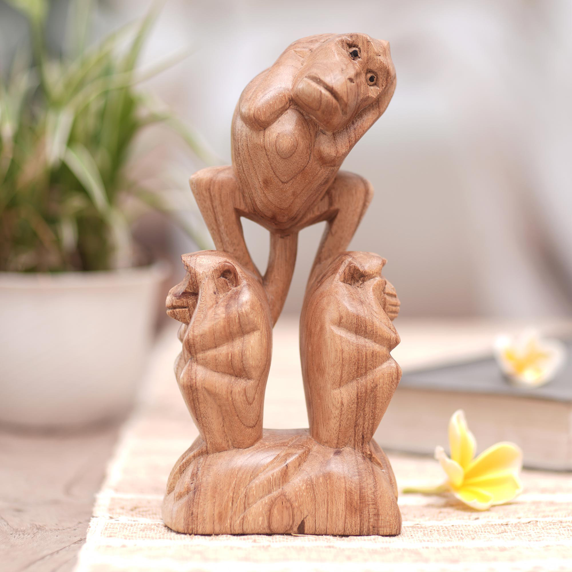 Trinx Mikel Monkey Games Figurine | Wayfair