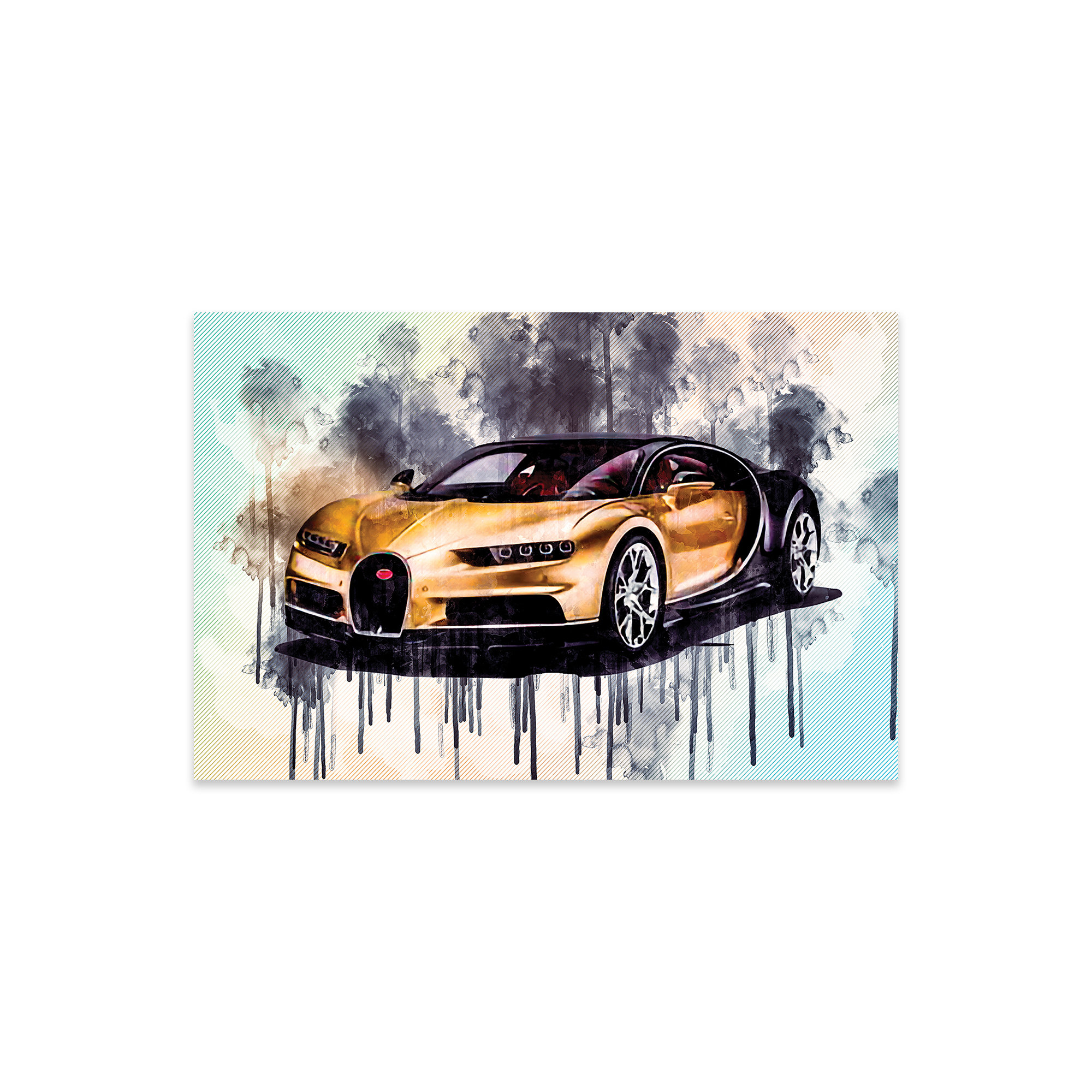 Williston Forge Bugatti Chiron Front View Exterior Hypercar Print On ...
