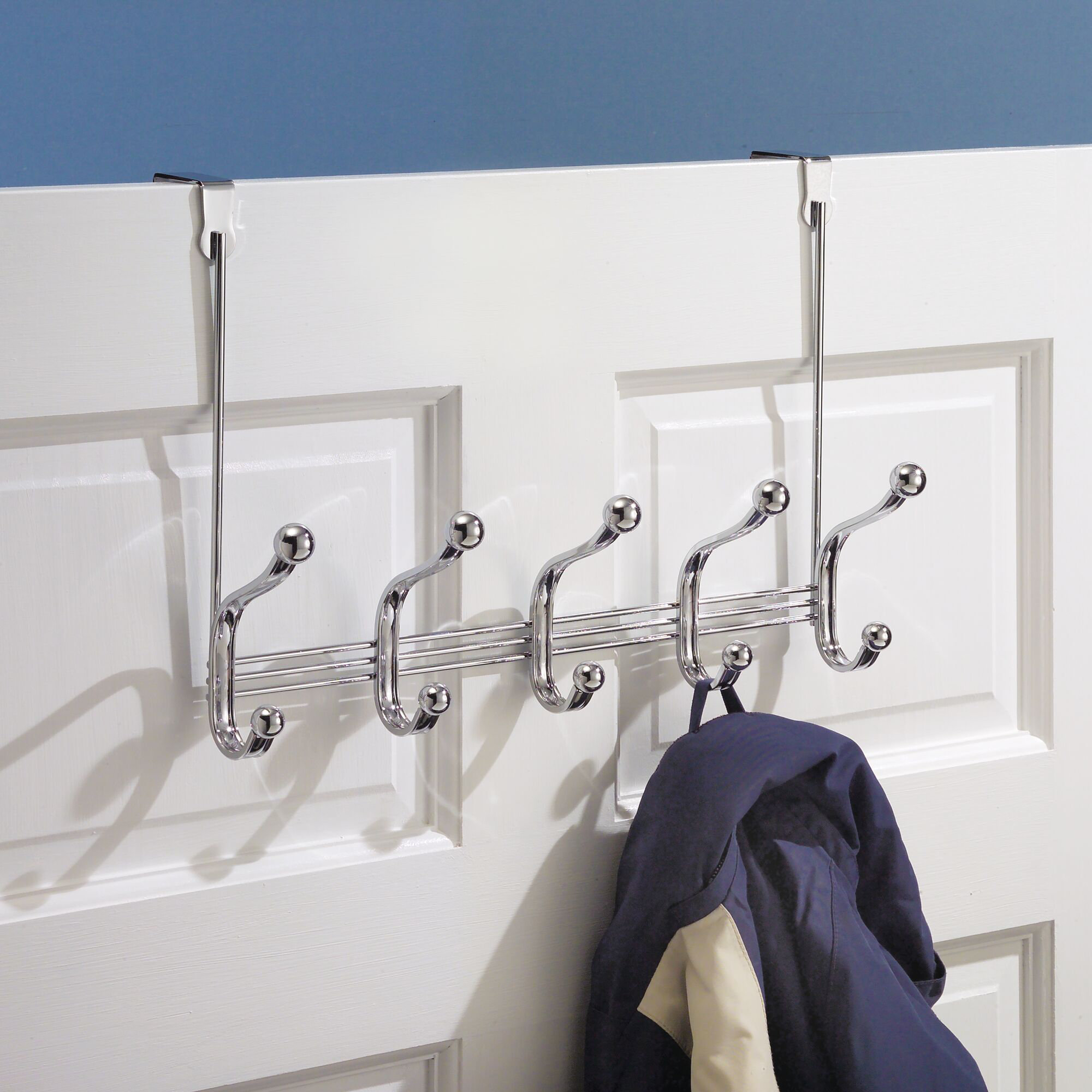 iDesign York Over Door 5 Hook Wall Mounted Coat Rack "& Reviews ...
