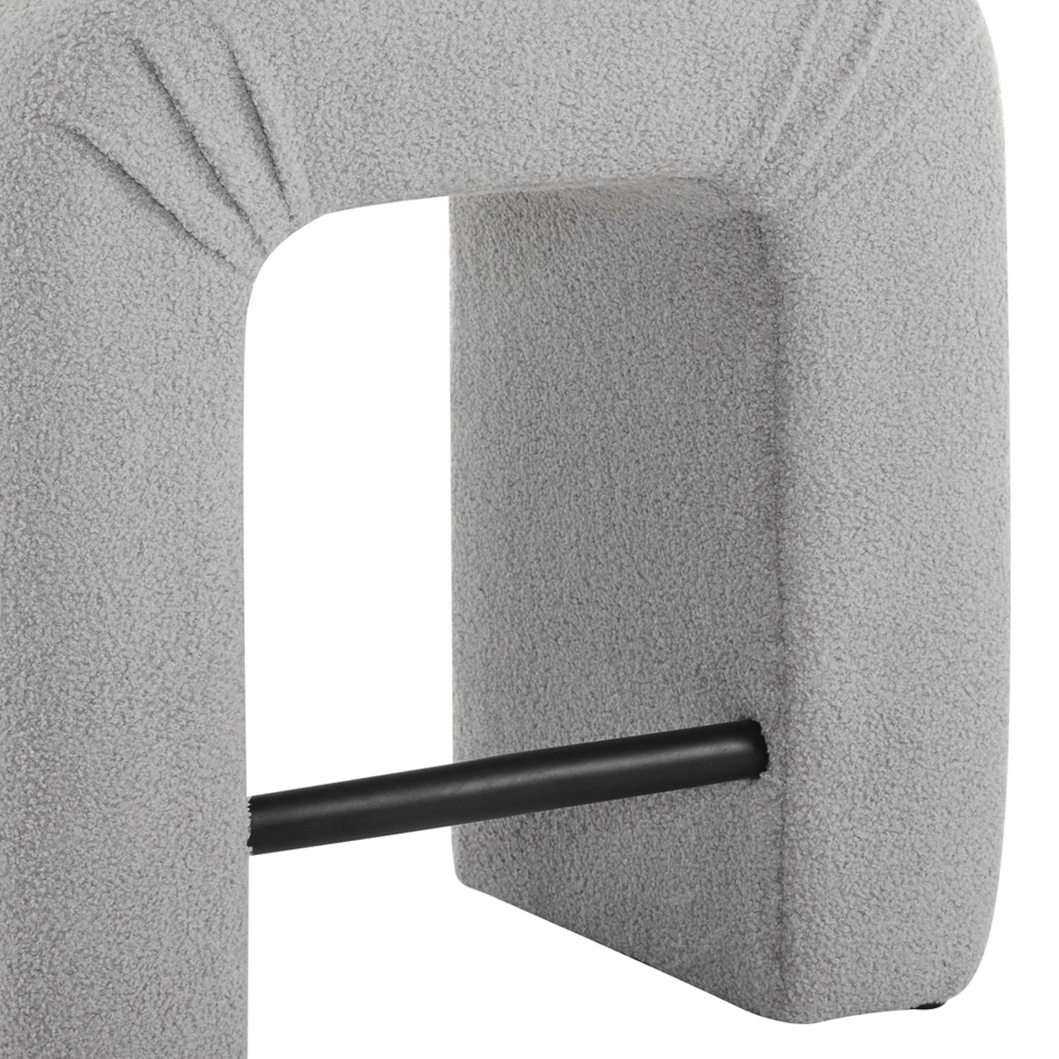 Corrigan Studio Modern Upholstered Bouclé Counter Stools with Arch ...