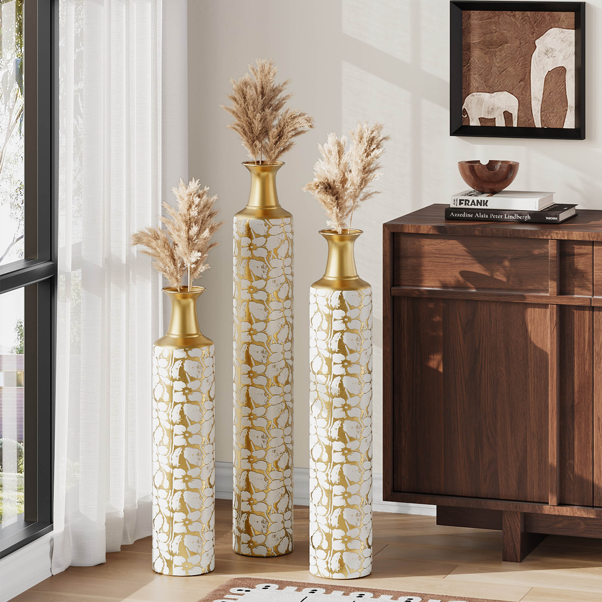 Everly Quinn Luziana Metal Floor Vase & Reviews - Wayfair Canada