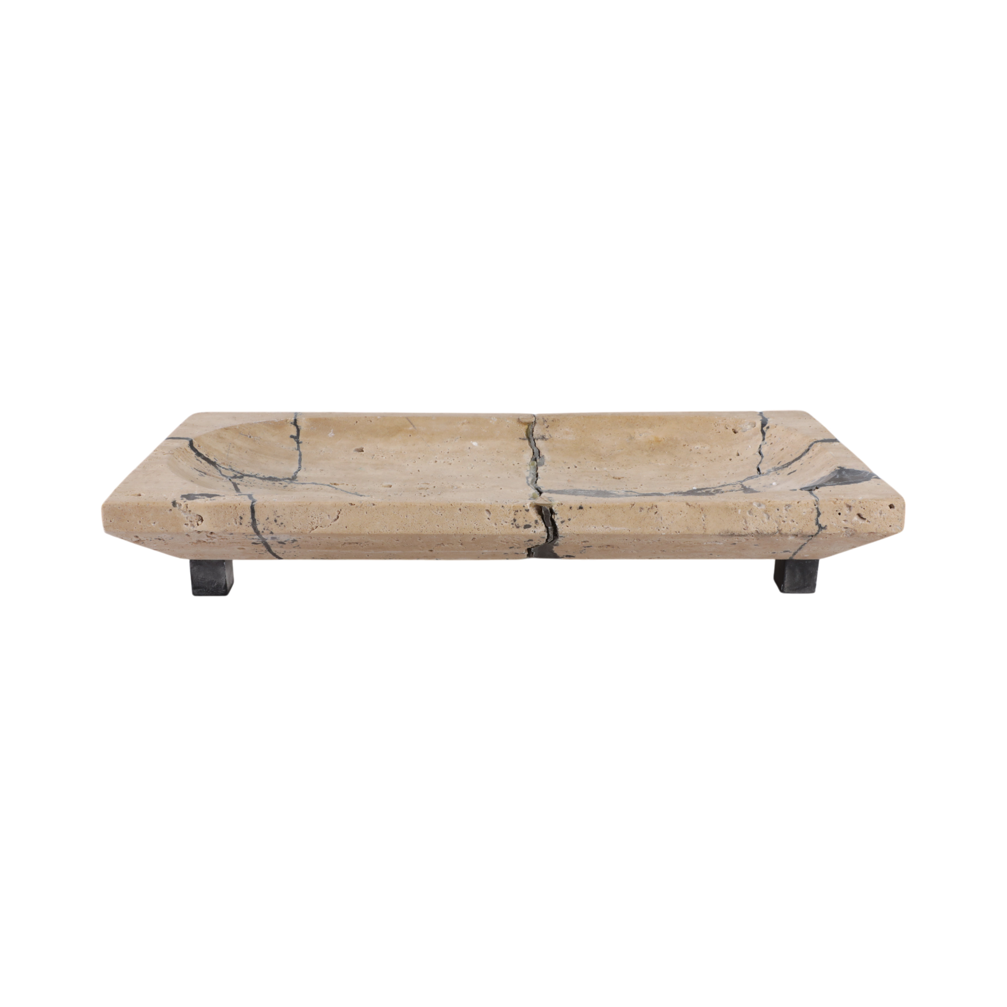 AllModern 18" Gorda Crackle Travertine Tray | Wayfair