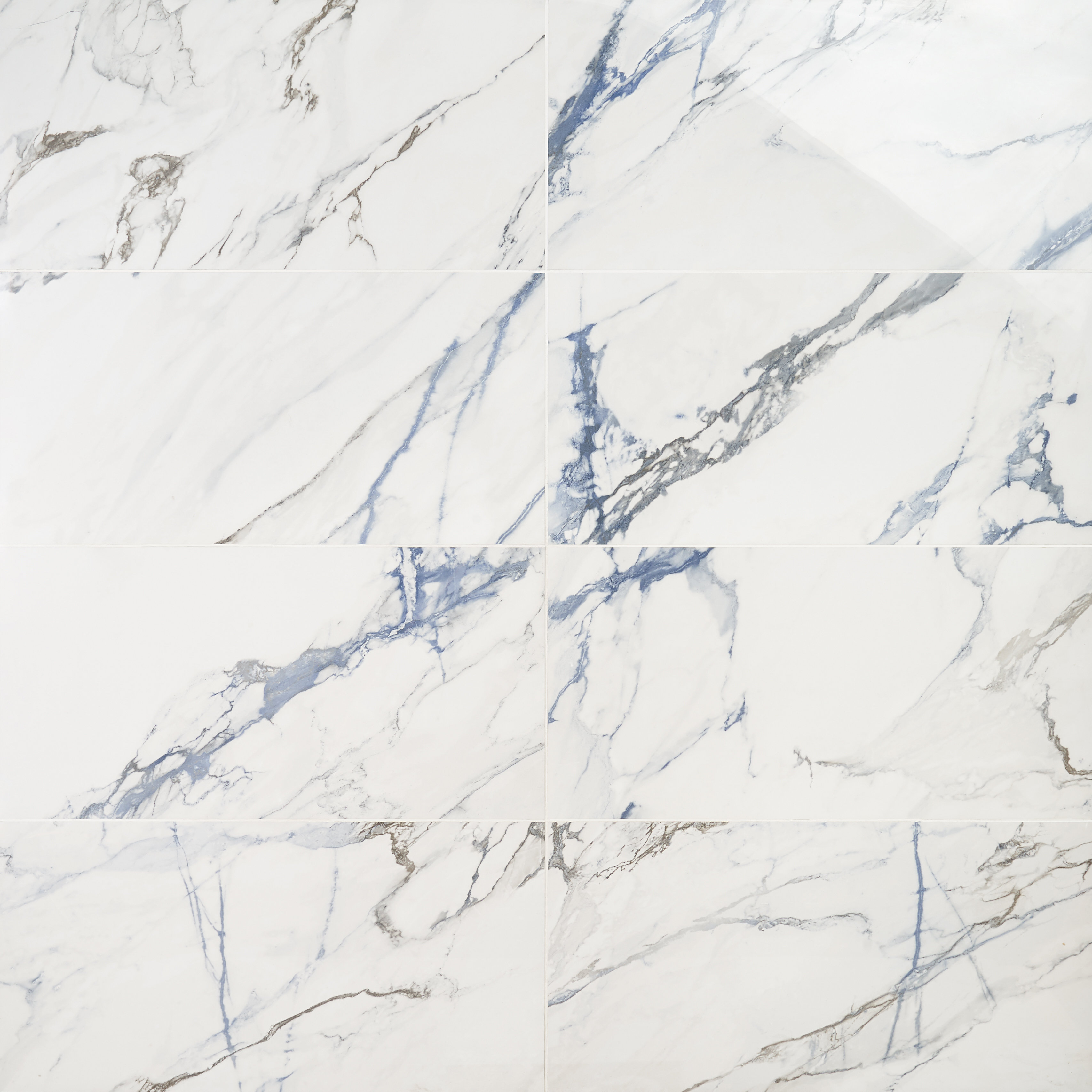 Bond Tile Calacatta Indigo 11.81" x 23.62" Polished Porcelain Floor ...