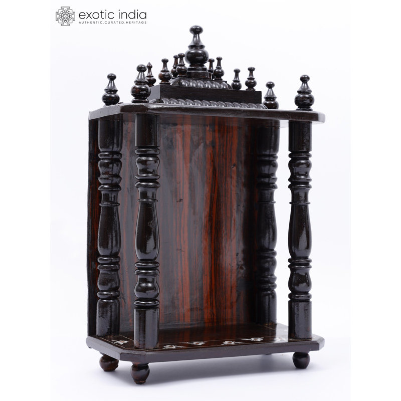 Exotic India 18" Wooden Temple for Home | Wall Hanging | Wayfair