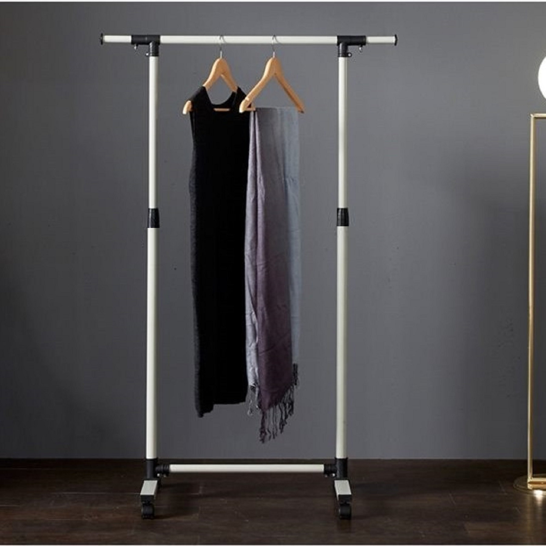 Rebrilliant Short Clothing Racks for Hanging Clothes with Bottom ...