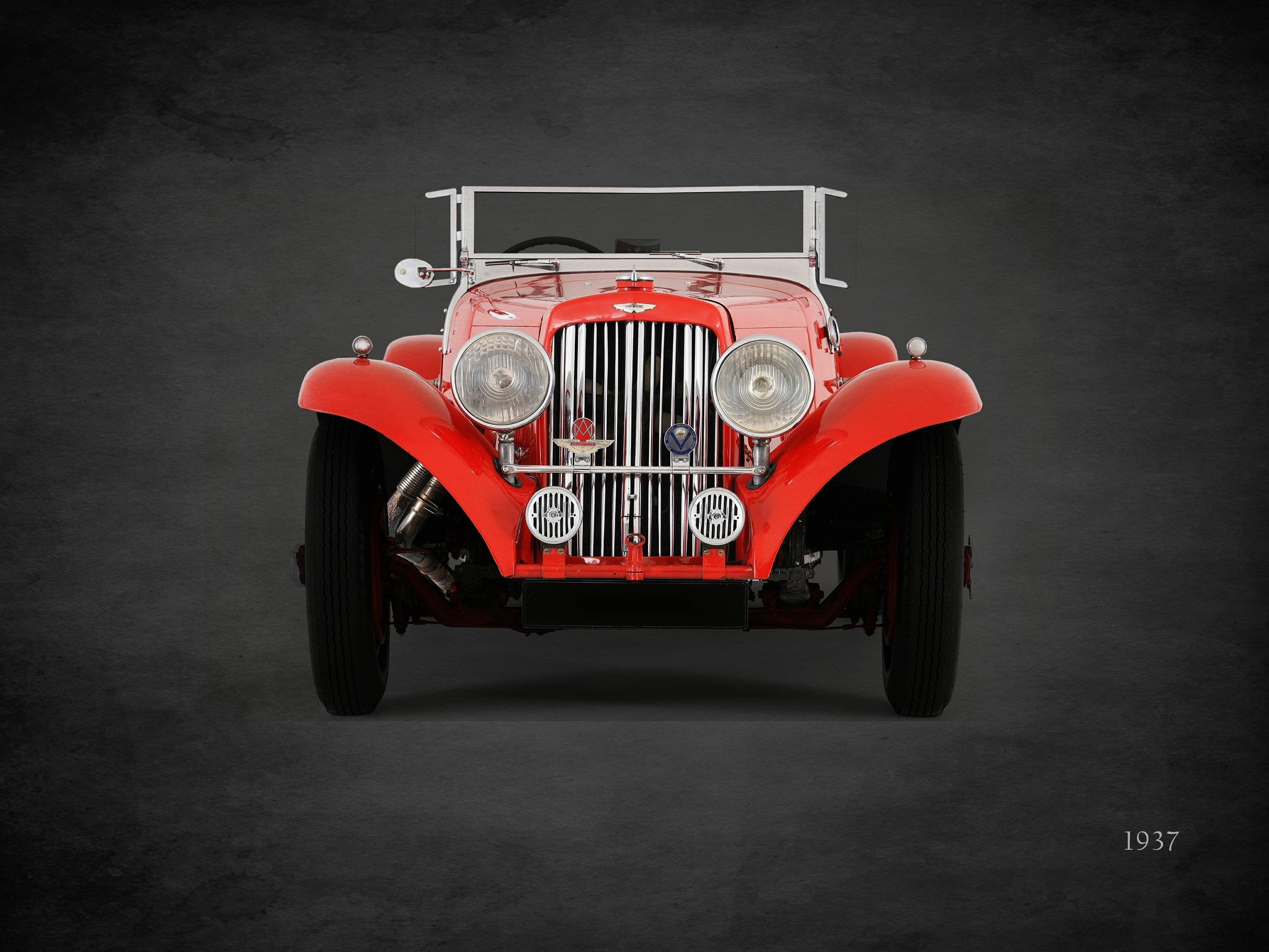 Ebern Designs Aston Martin 1937 - Wrapped Canvas Print | Wayfair