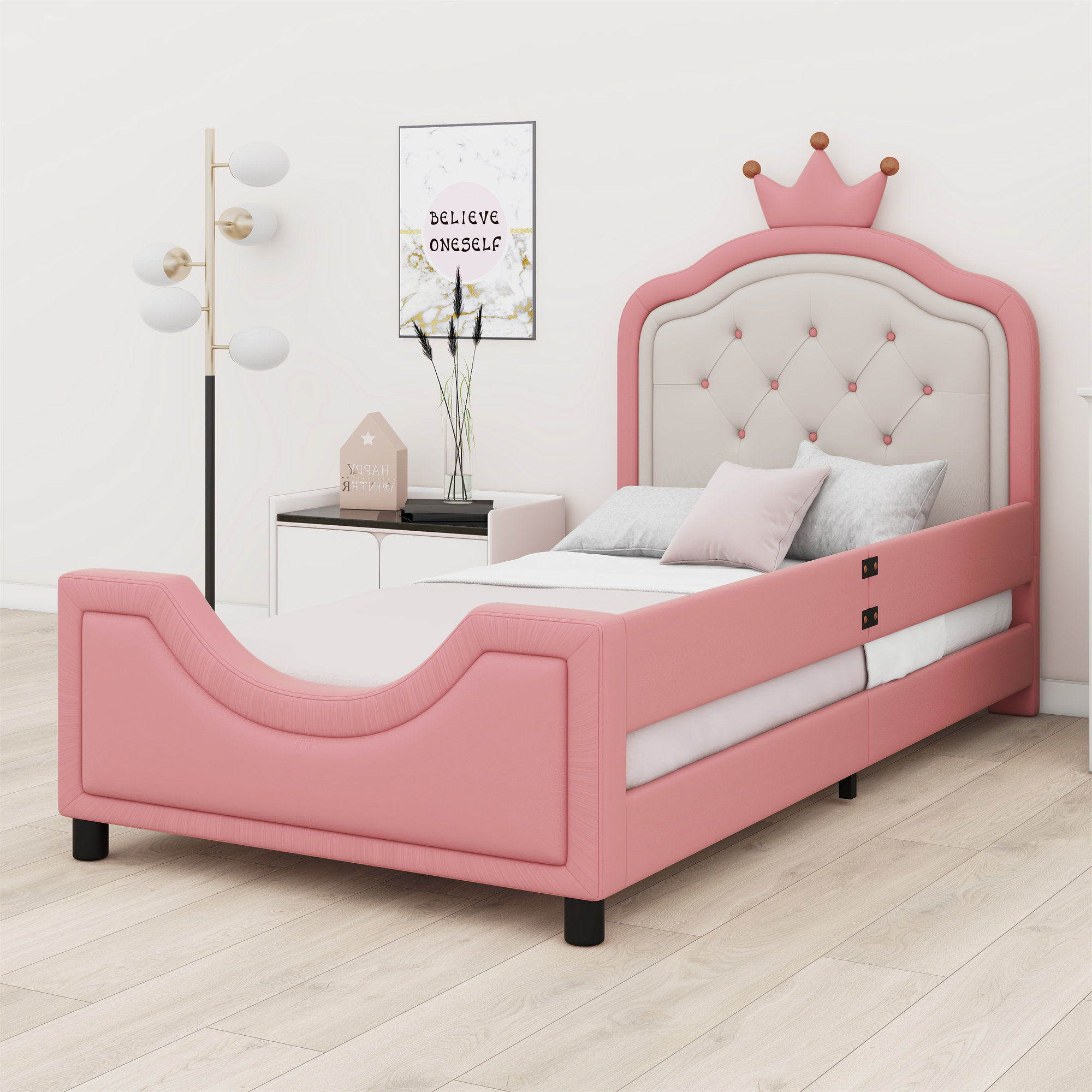 House of Hampton® Cute Princess Upholstered Daybed Low To The Ground ...
