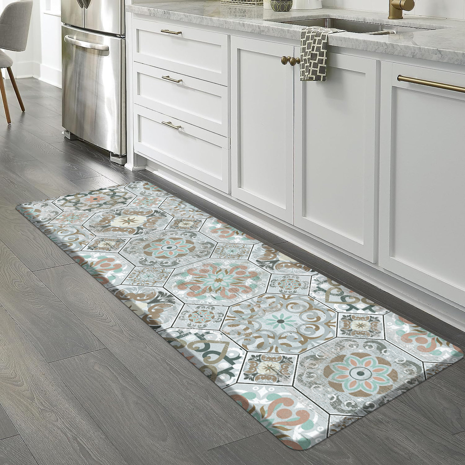 Prep & Savour Dhanjay Anti-Fatigue Non-Skid Kitchen Mat & Reviews | Wayfair