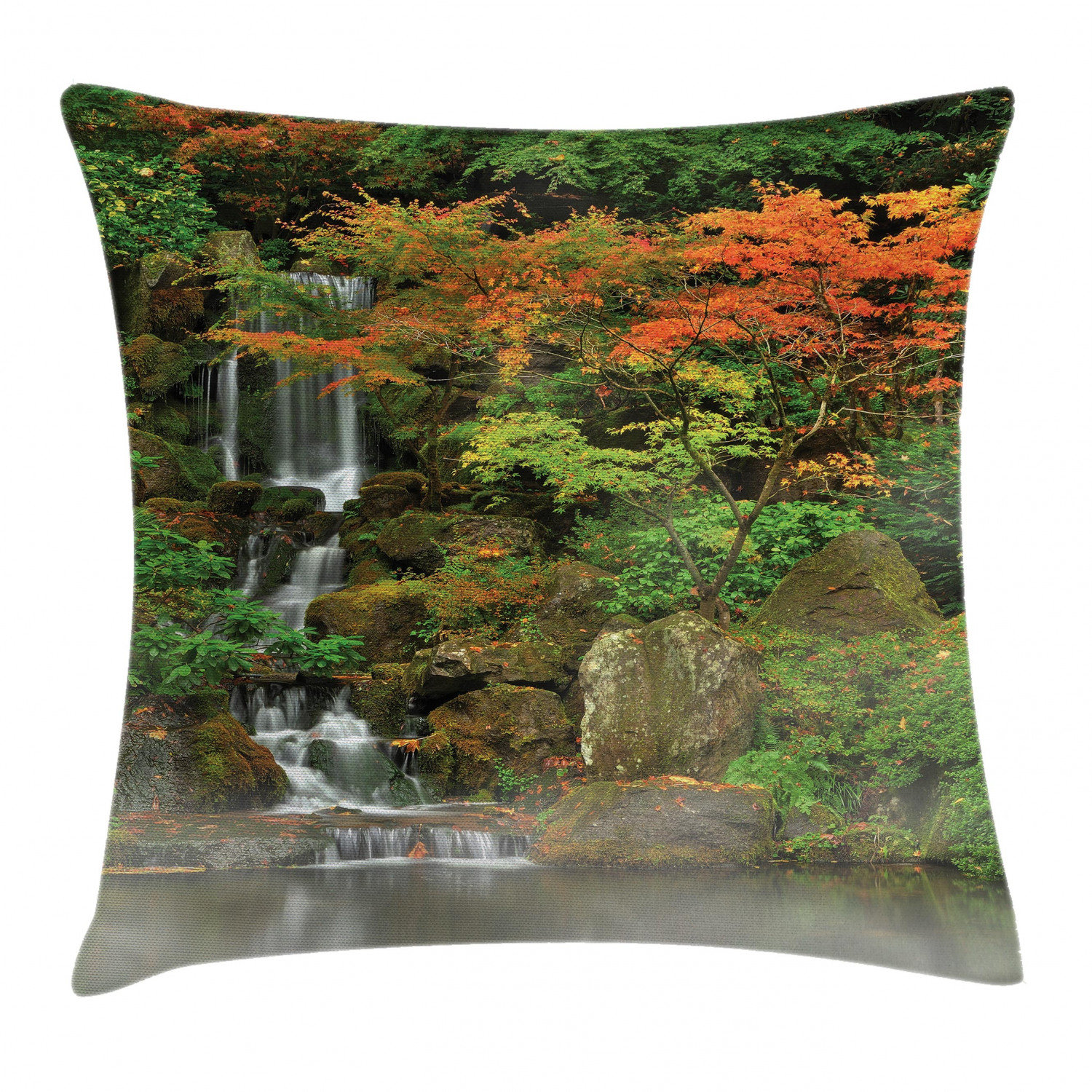 Ambesonne Waterfall Indoor / Outdoor 36" Throw Pillow Cover | Wayfair