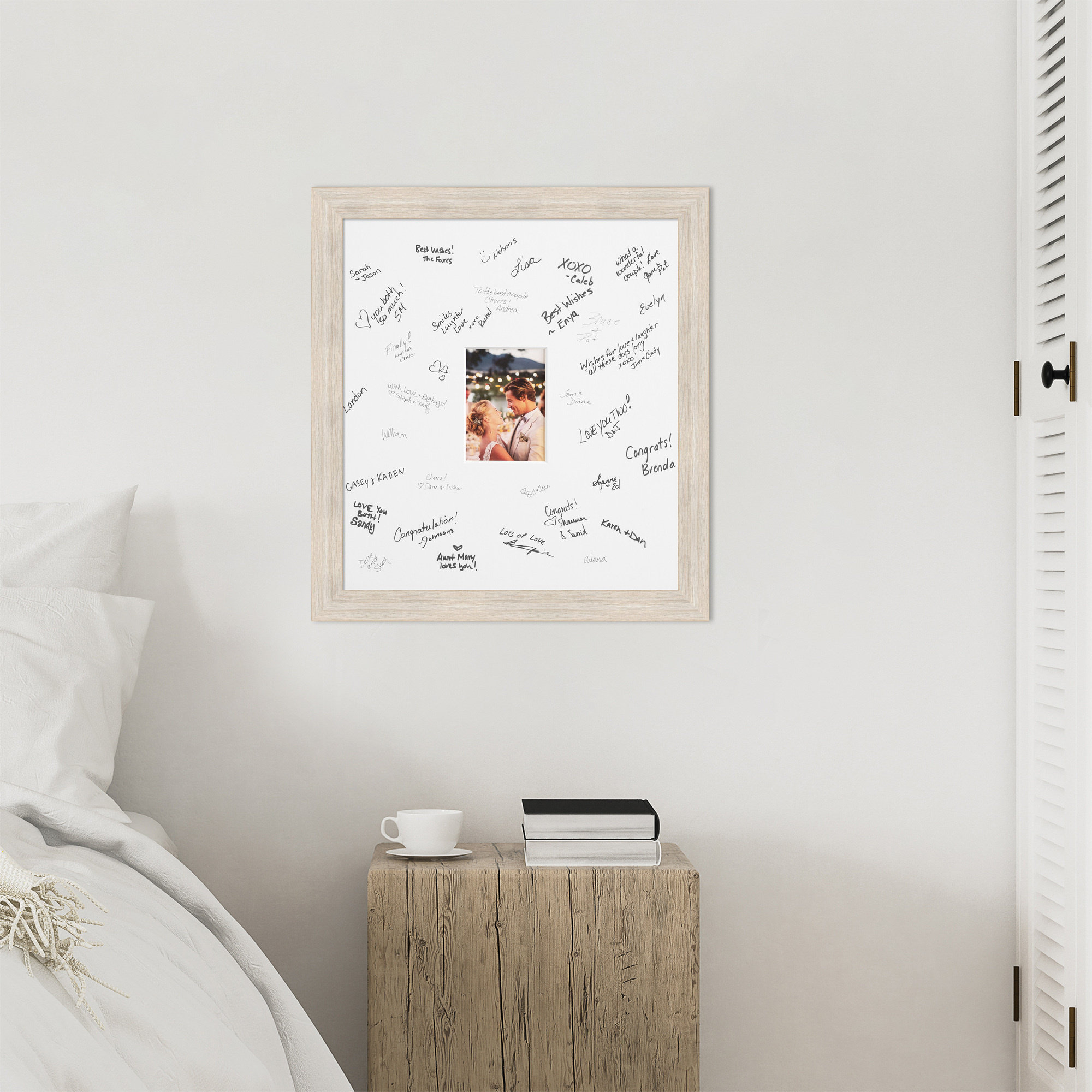 Wildon Home® Hardwood Signature Mat Picture Frame, Photo Frame Wedding ...