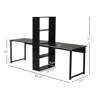 Wrought Studio™ Double Workstation Computer Desk With Storage Shelves ...