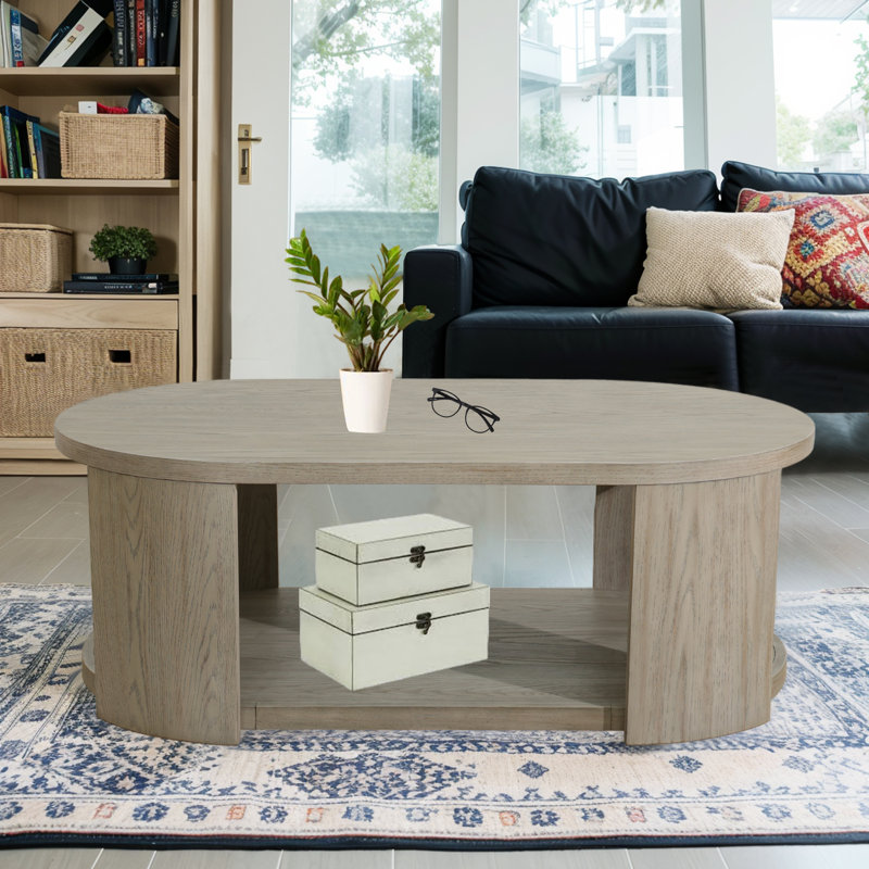 Latitude Run® The Stylish Oval Coffee Table Provides Decor For Your ...