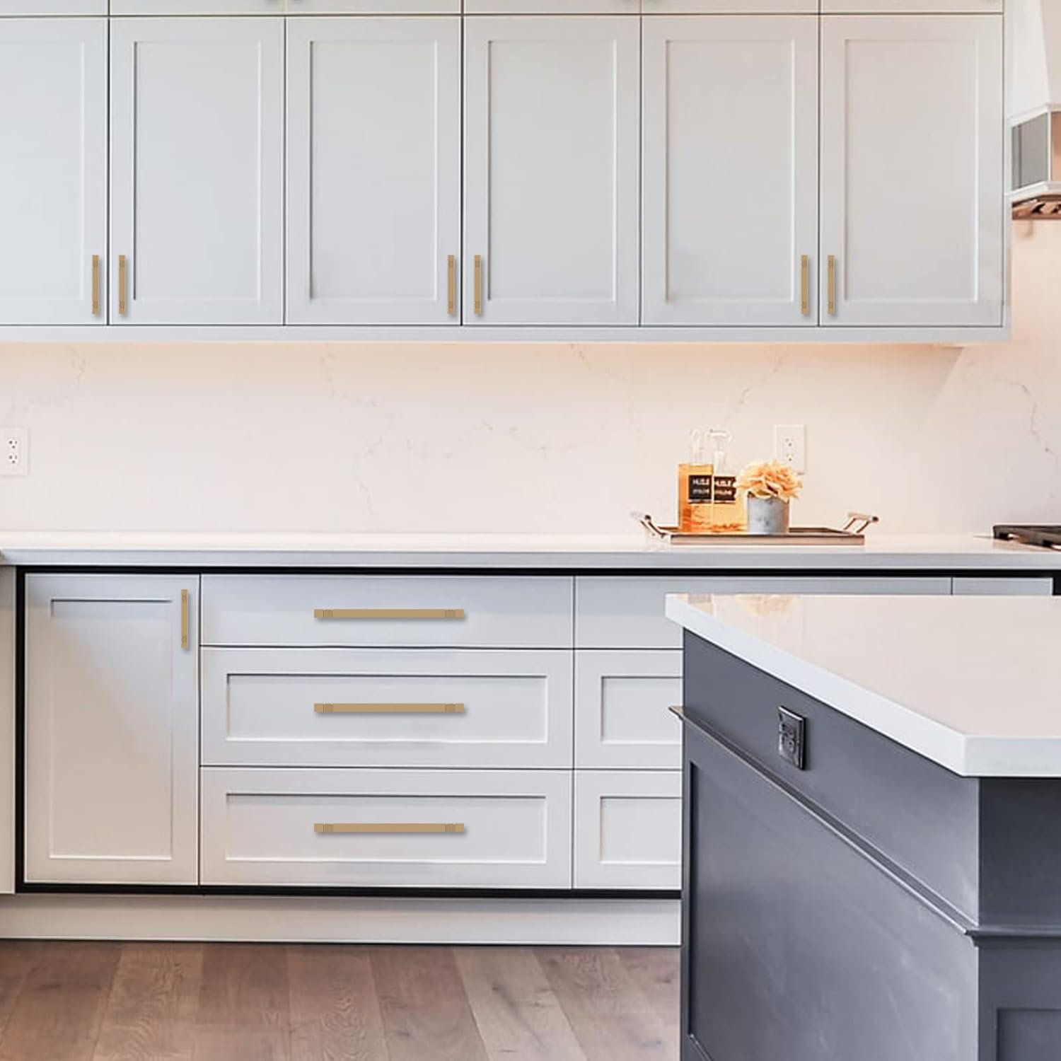 Frontier Grain 10 Pack Cabinet Pulls 5 Inch Hole Center, Kitchen Cabinet Handles, Solid Zinc ...