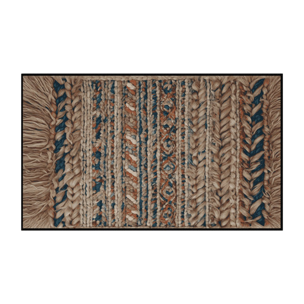 East Urban Home Machine Washable Brown Area Rug | Wayfair