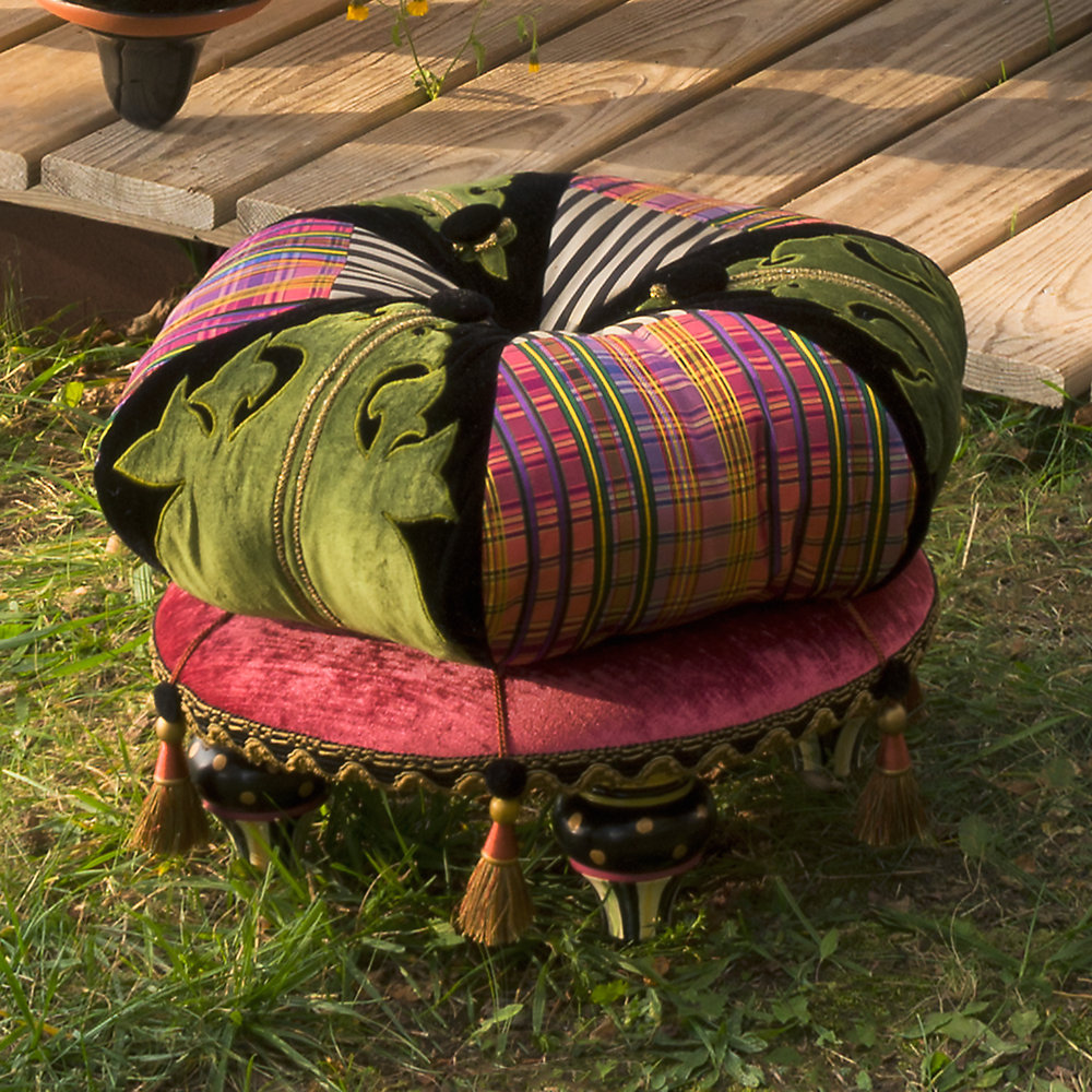 MacKenzie-Childs Portobello Road Footstool & Reviews | Wayfair