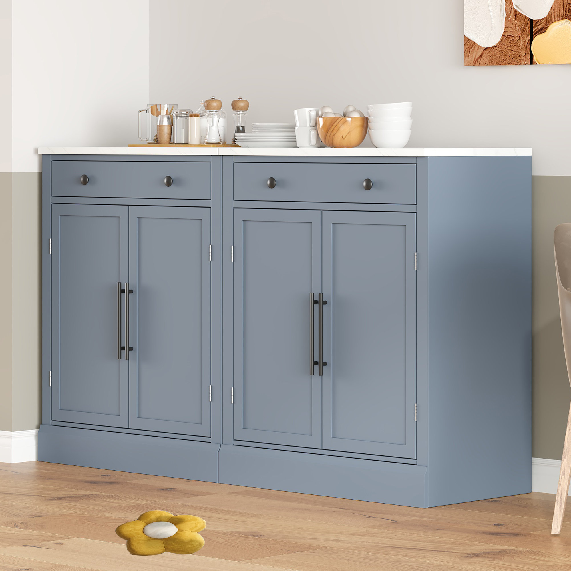 Red Barrel Studio Modern Freestanding Kitchen Pantry,Buffet Food ...