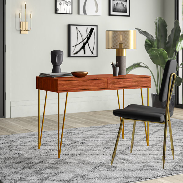 Mercer41 Amelda Metal Base Writing Desk & Reviews | Wayfair