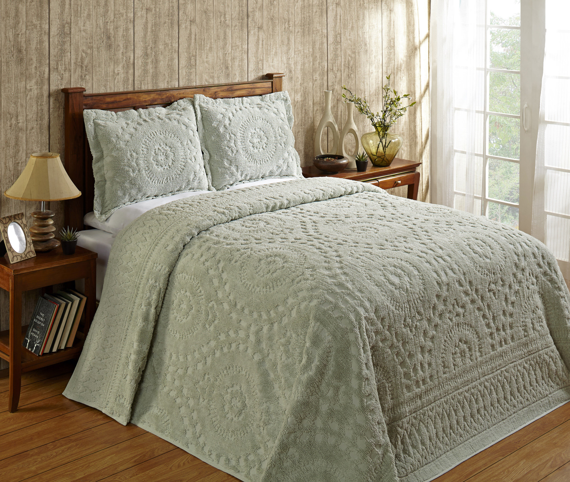 Better Trends Rio Standard 100% Cotton Chenille Bedspreads & Coverlet ...